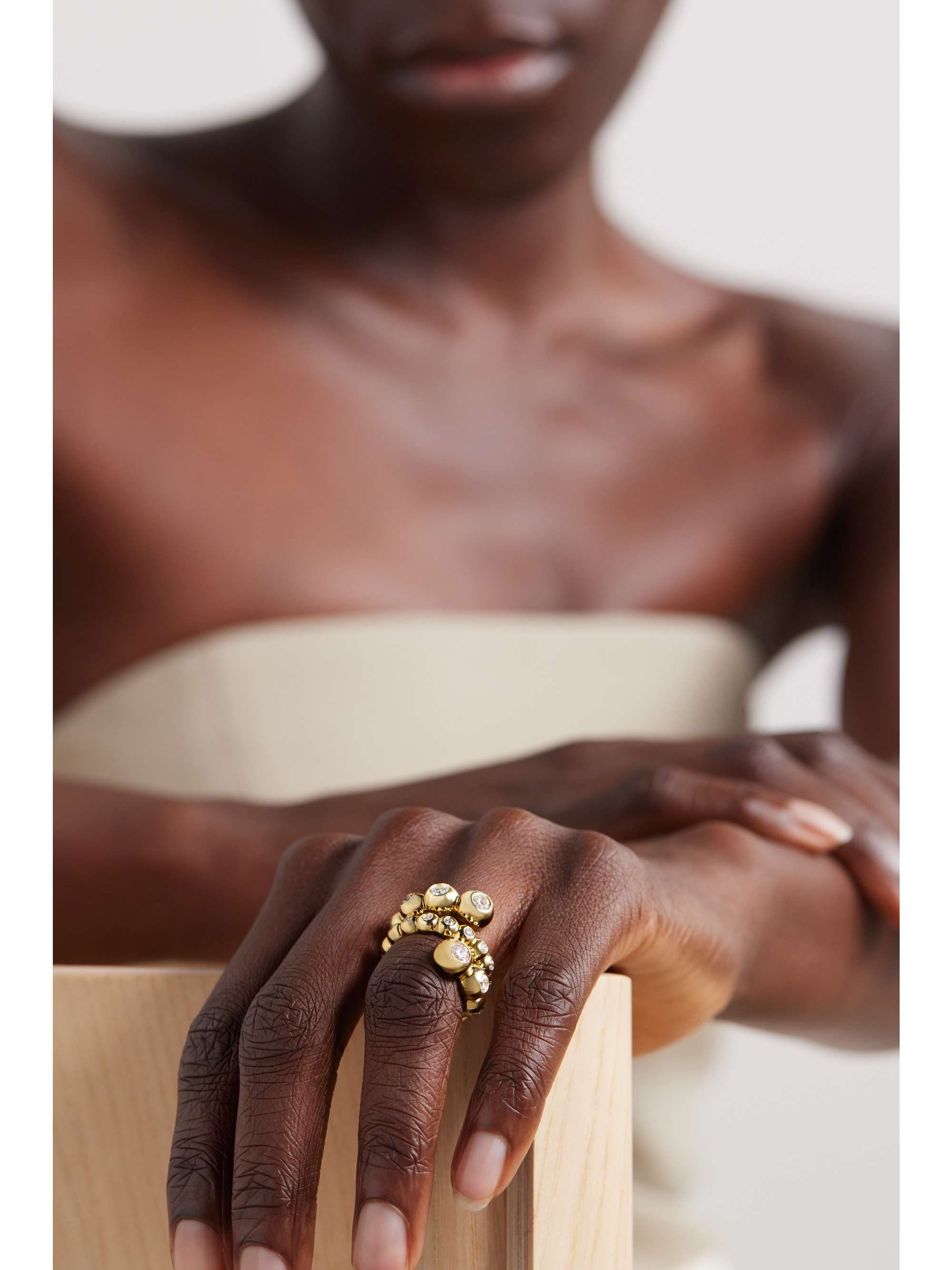 MELISSA KAYE Audrey Coil 18-karat gold diamond ring | NET-A-PORTER