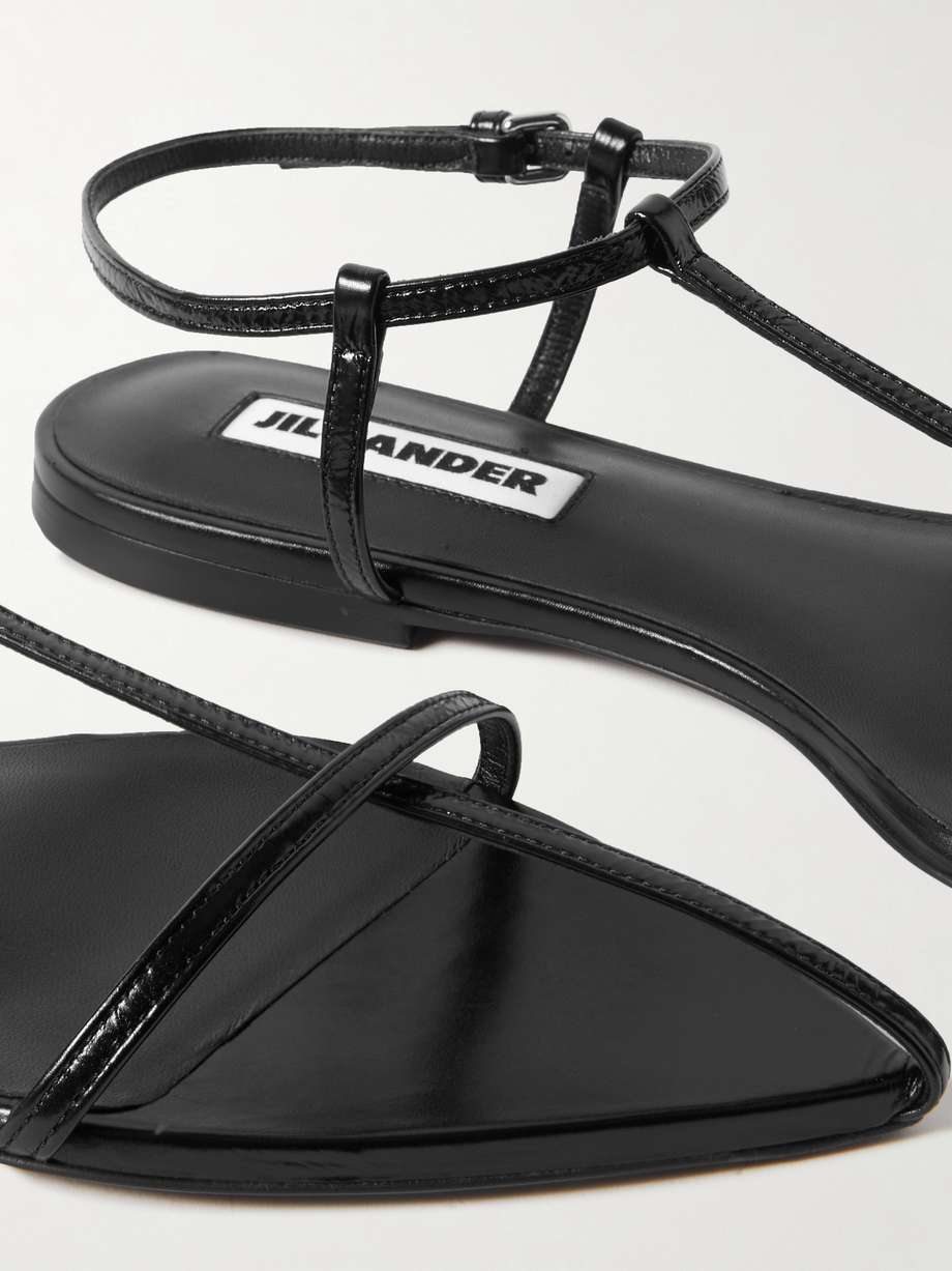 JIL SANDER Leather point-toe sandals | NET-A-PORTER