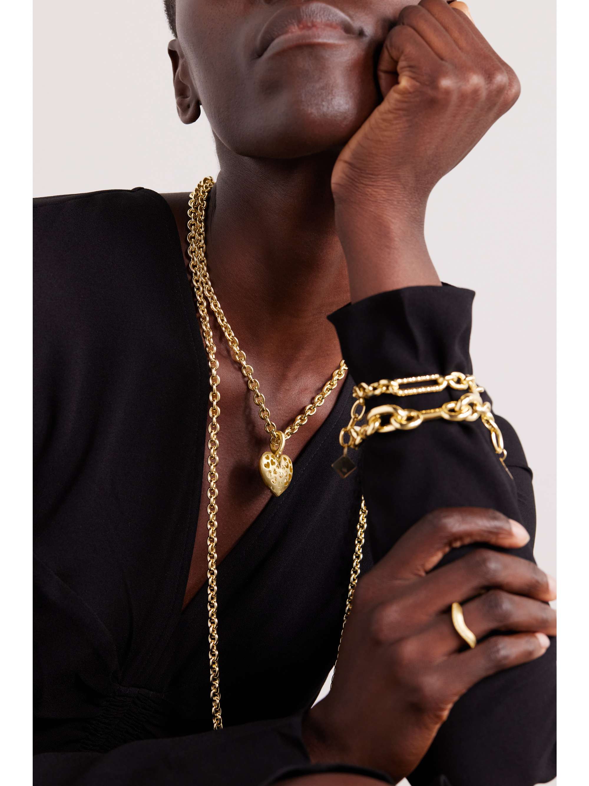 LAUREN RUBINSKI Small Heart 14-karat gold pendant | NET-A-PORTER