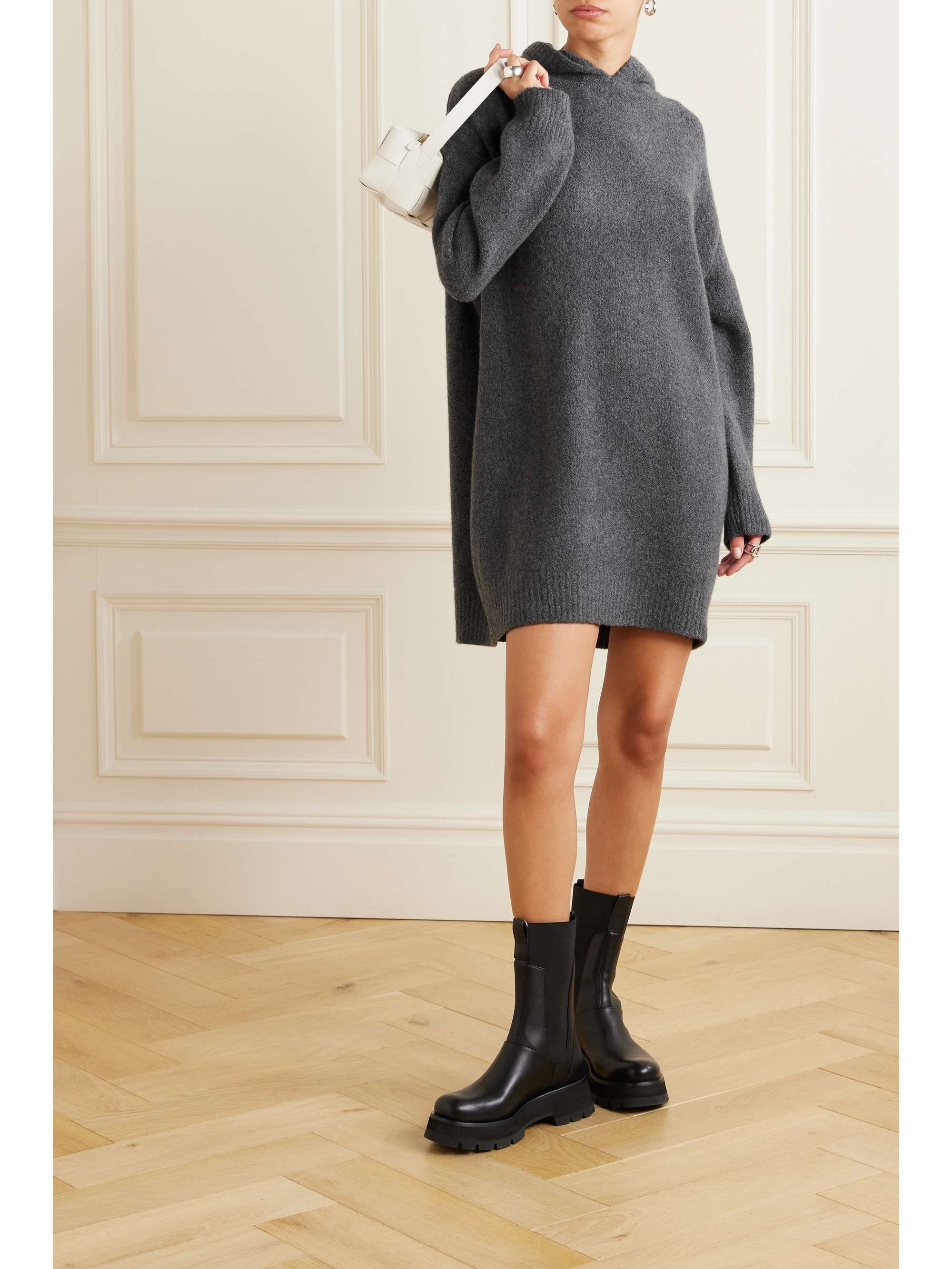 LISA YANG Louise hooded cashmere-bouclé mini dress | NET-A-PORTER