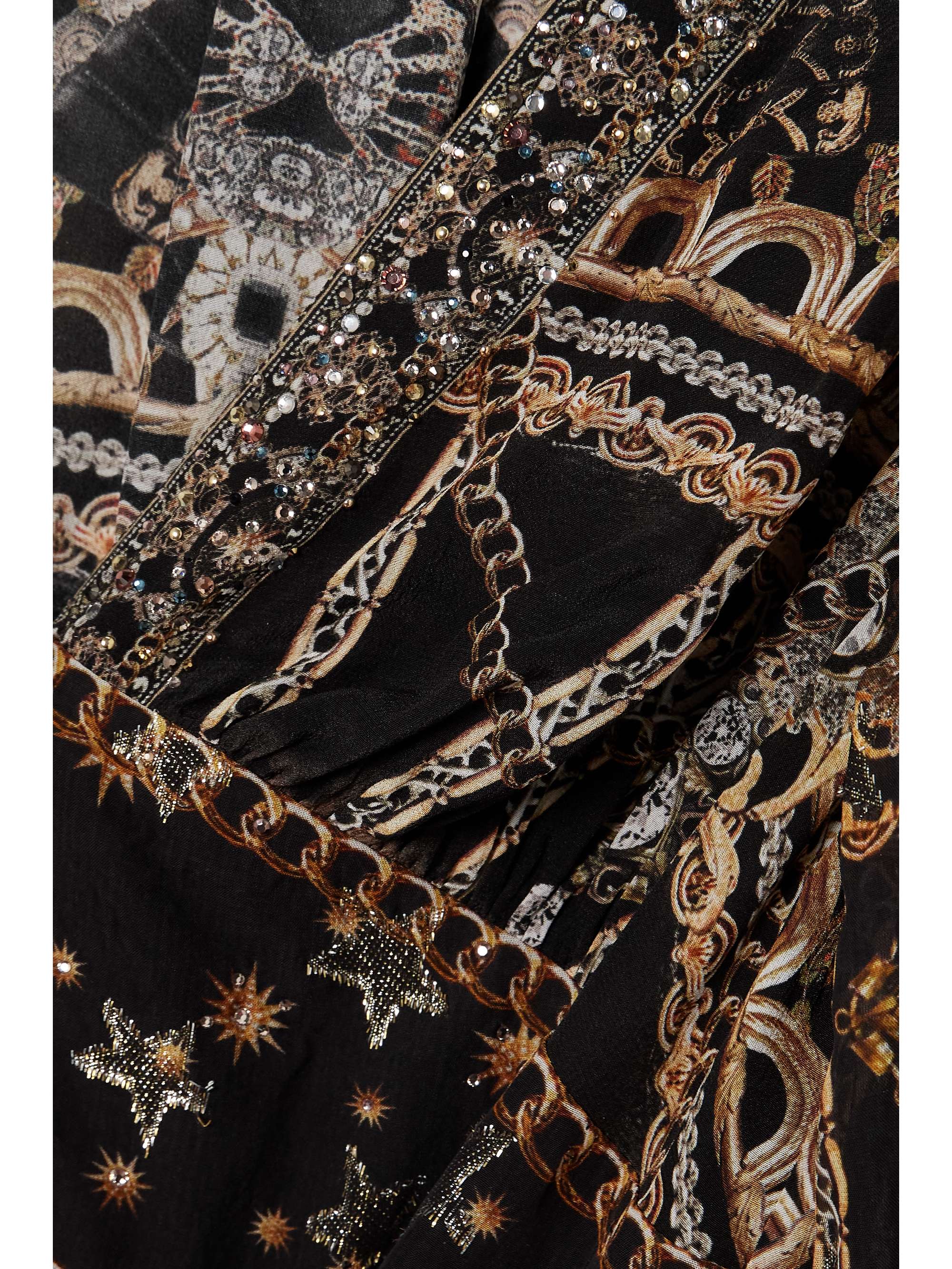 CAMILLA Crystal-embellished printed fil coupé silk-charmeuse maxi dress ...