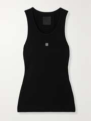 GIVENCHY Embellished ribbed stretch-cotton tank | NET-A-PORTER