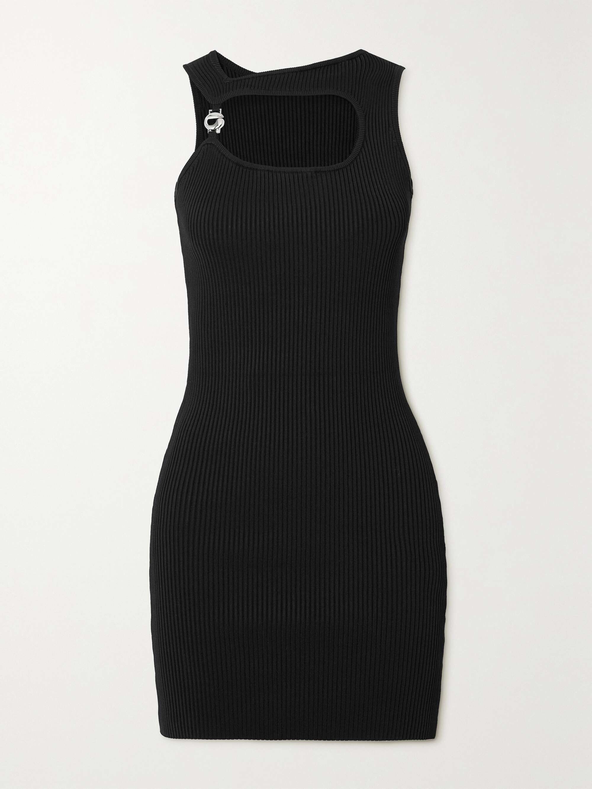 Coperni Embellished Cutout Ribbed Knit Mini Dress Net A Porter