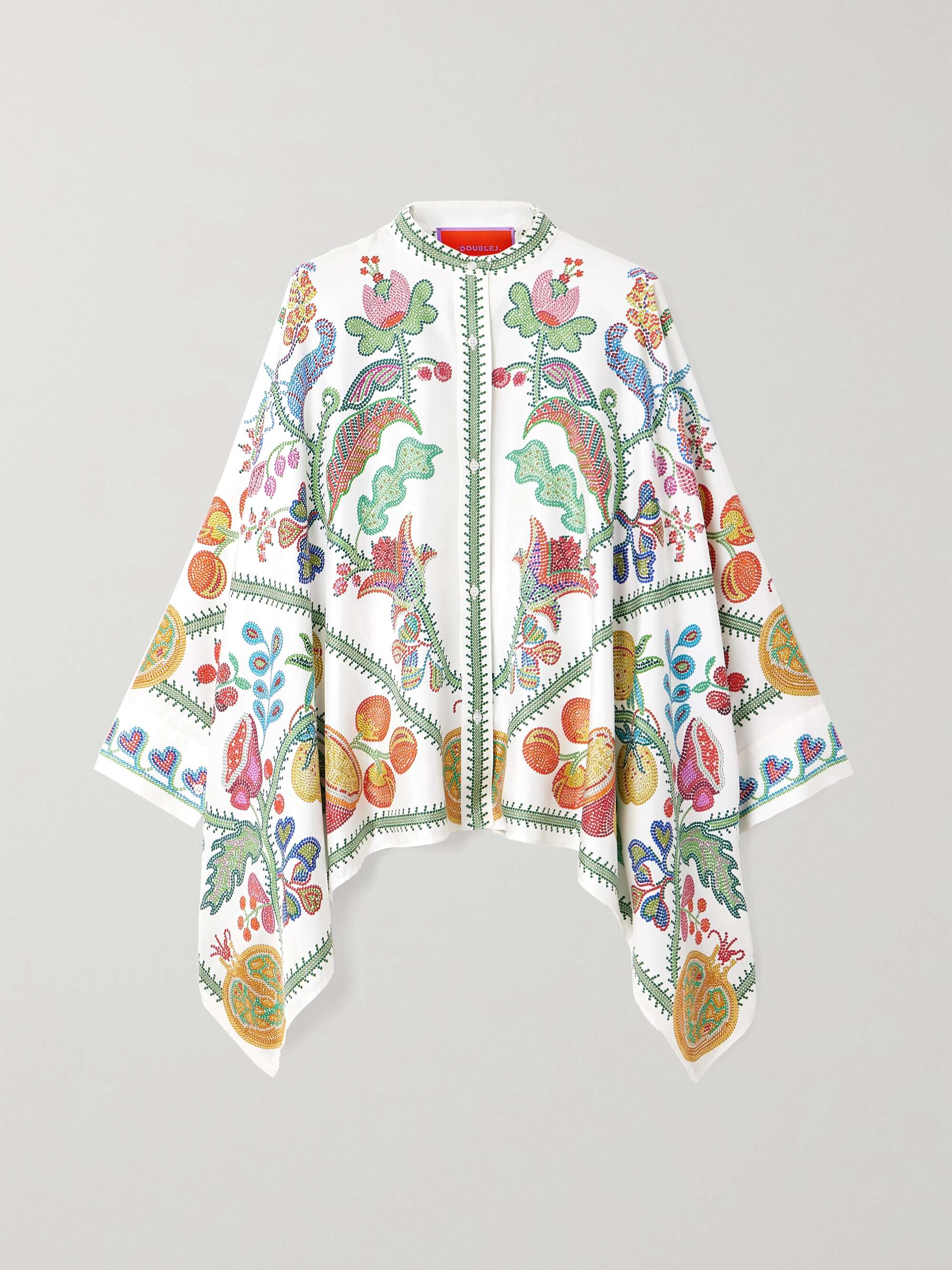 LA DOUBLEJ Floral-print silk-twill blouse | NET-A-PORTER