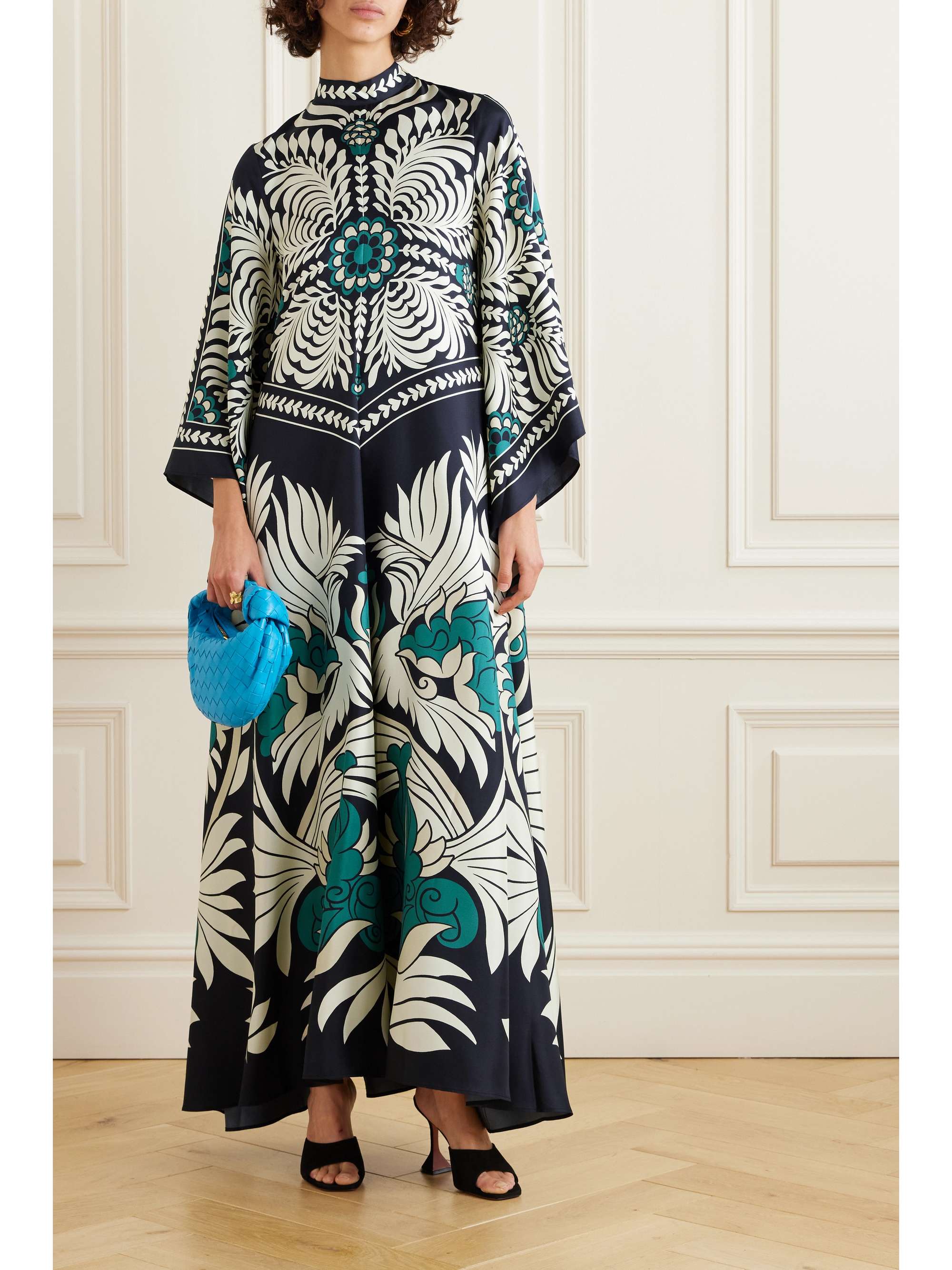 LA DOUBLEJ Magnifico printed silk twill maxi dress NET A PORTER