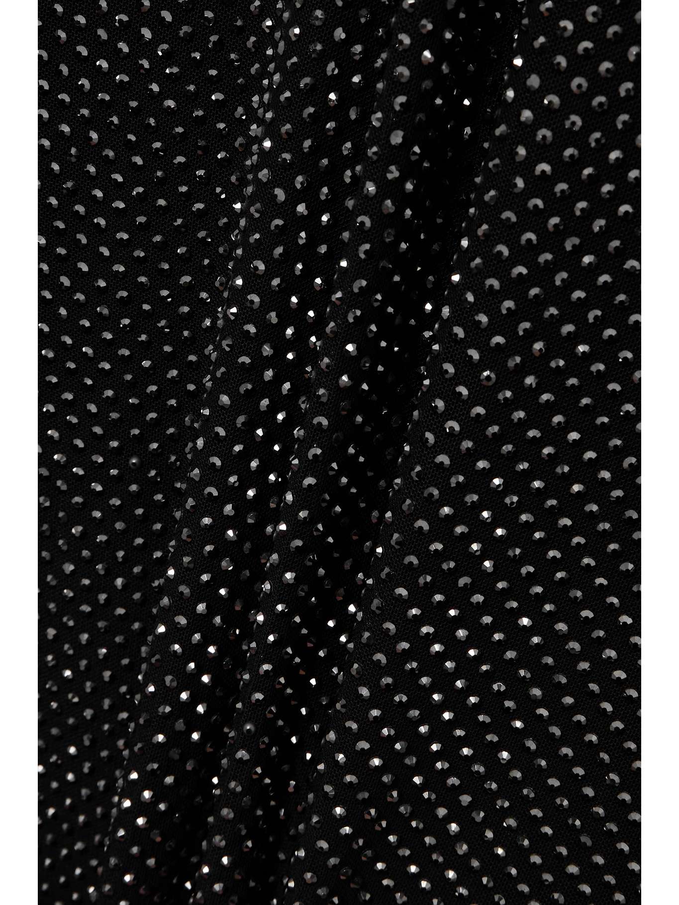 SELF-PORTRAIT Gathered crystal-embellished mesh midi dress | NET-A-PORTER