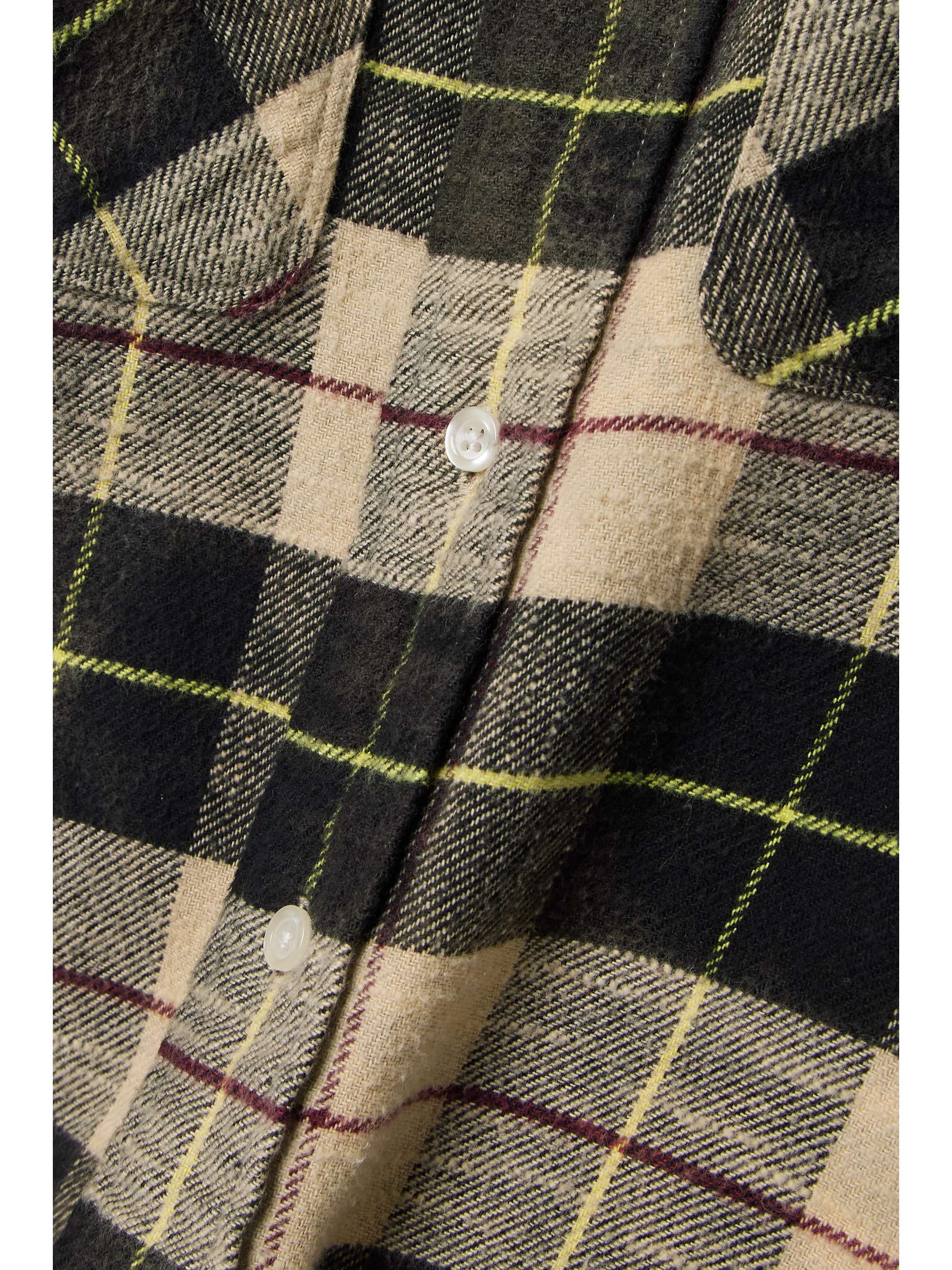 R13 Distressed checked cotton-flannel shirt | NET-A-PORTER