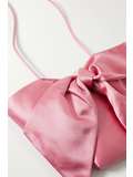 LOEFFLER RANDALL Violet bow-embellished satin shoulder bag | NET-A-PORTER