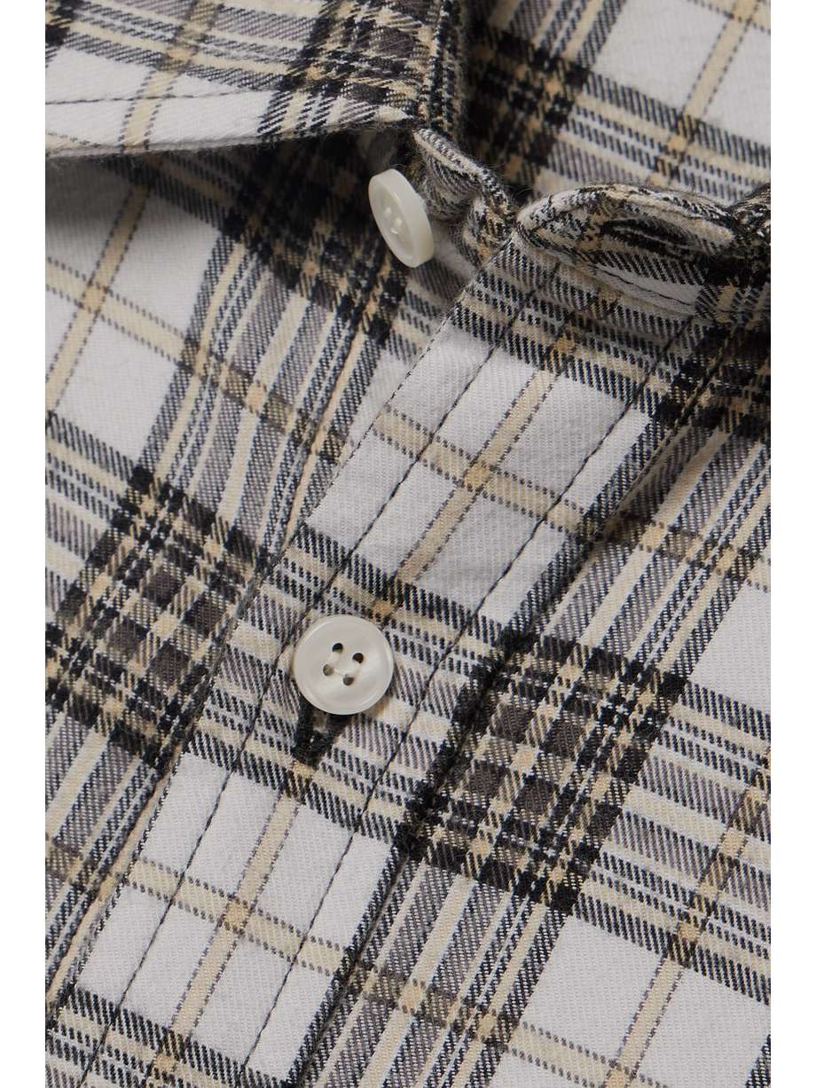 ACNE STUDIOS Appliquéd checked cotton-flannel shirt | NET-A-PORTER
