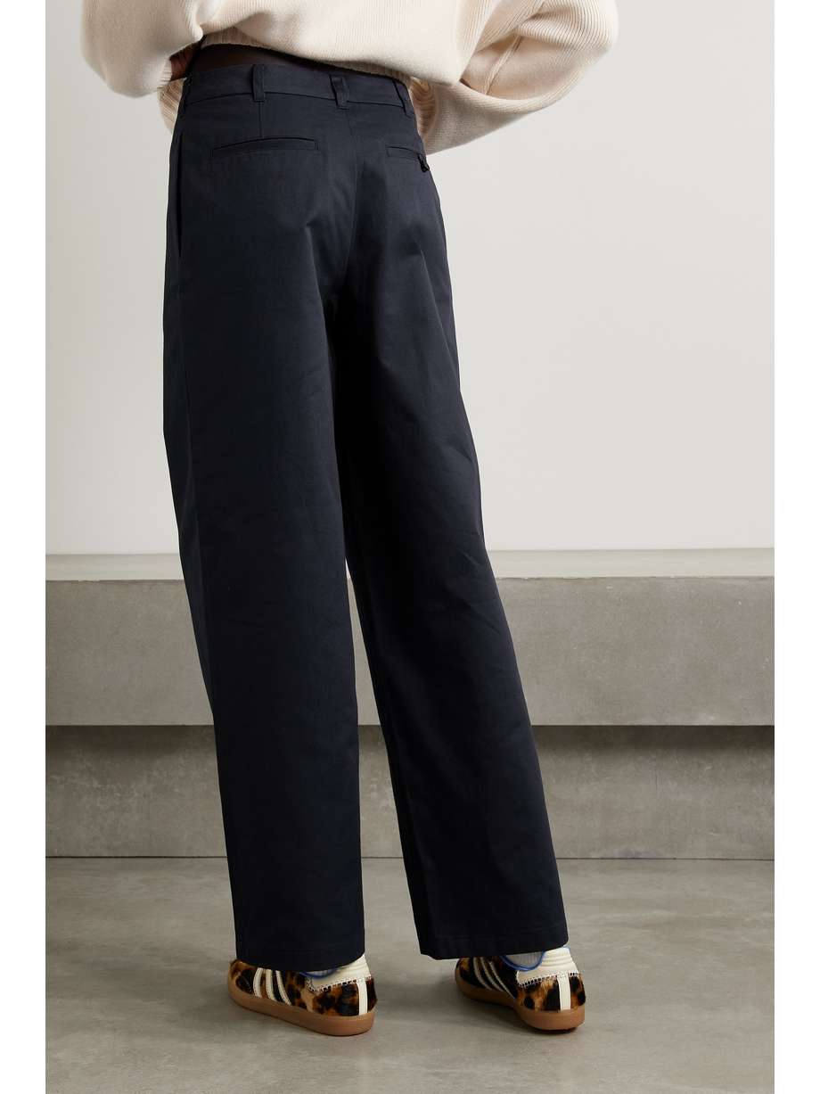 ACNE STUDIOS Cotton-drill straight-leg pants | NET-A-PORTER