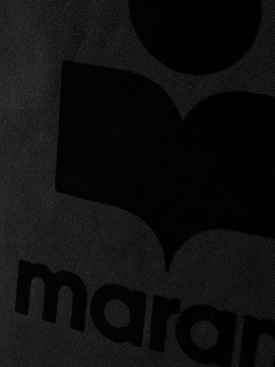 ISABEL MARANT Yenky flocked cotton-canvas tote | NET-A-PORTER