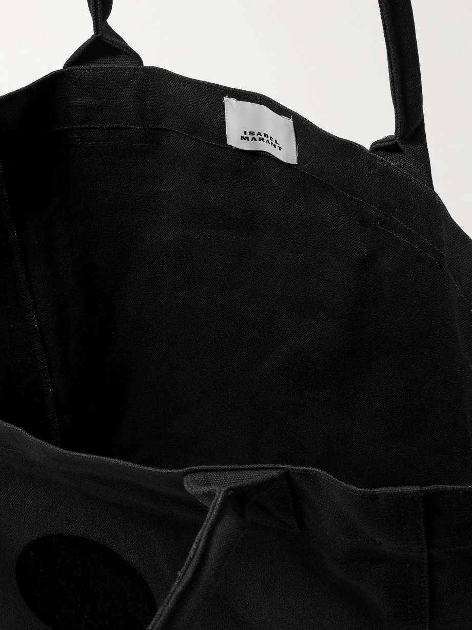 ISABEL MARANT Yenky flocked cotton-canvas tote | NET-A-PORTER