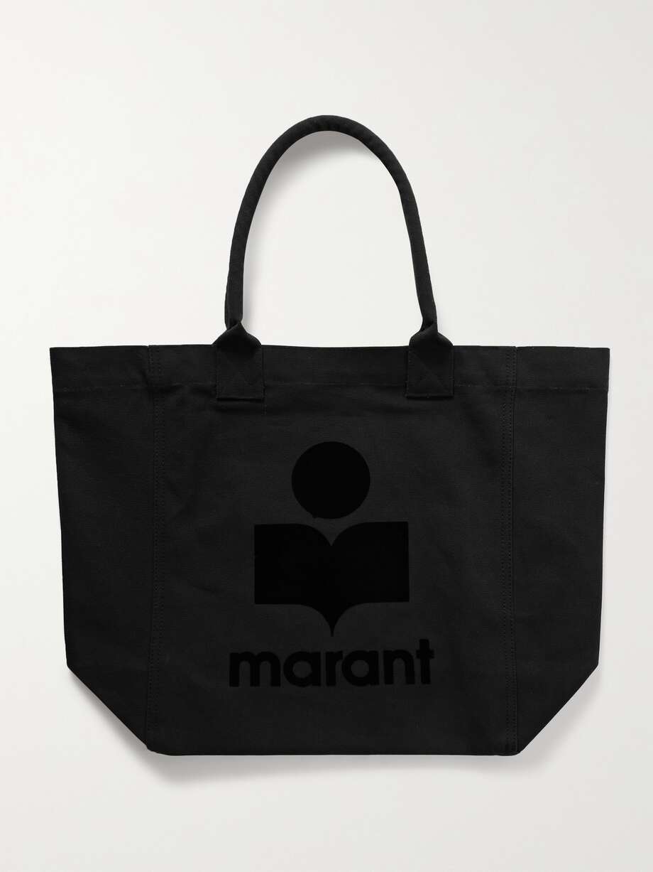 ISABEL MARANT Yenky flocked cotton-canvas tote | NET-A-PORTER