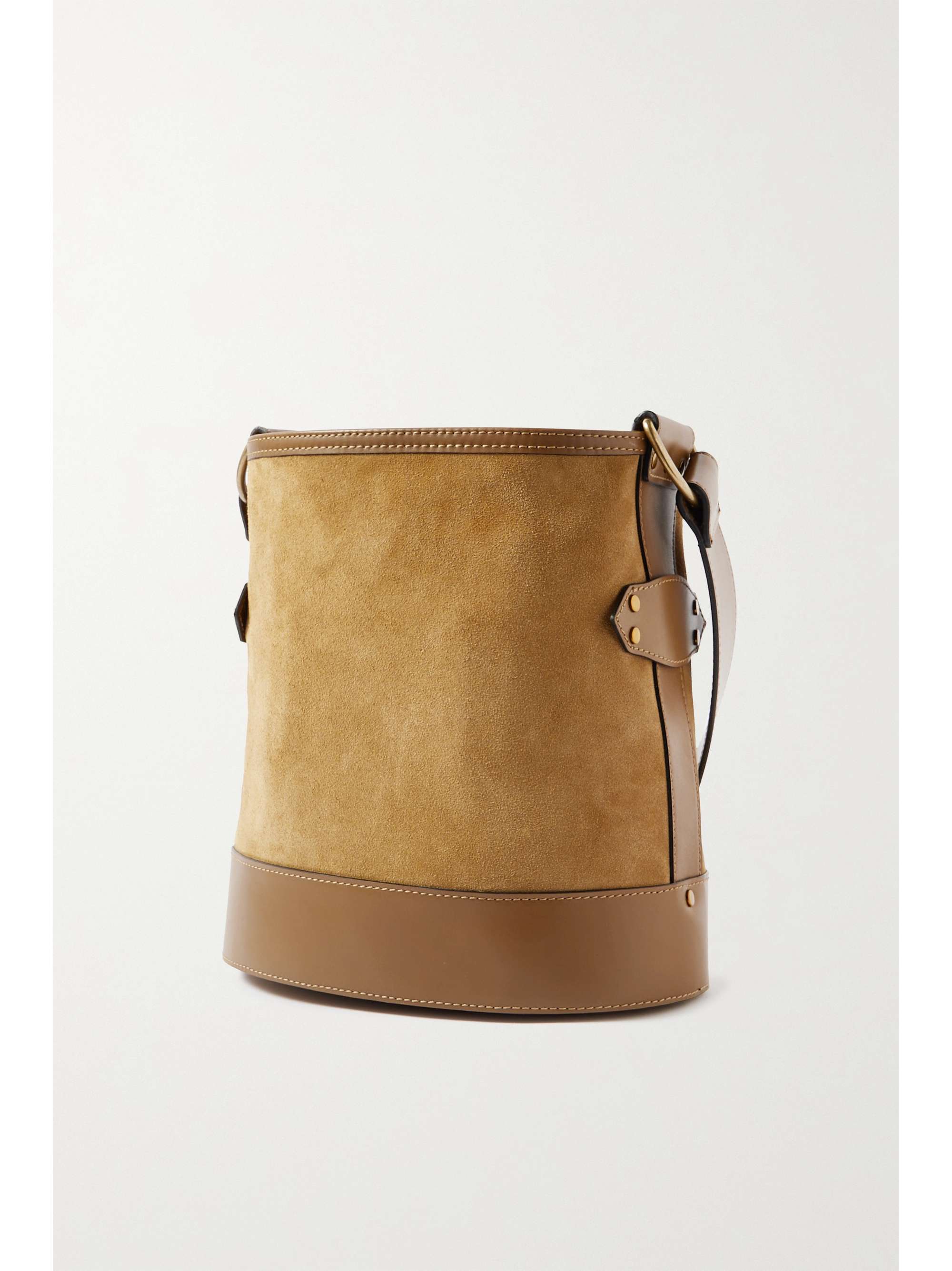 ISABEL MARANT Samara leather-trimmed suede bucket bag | NET-A-PORTER