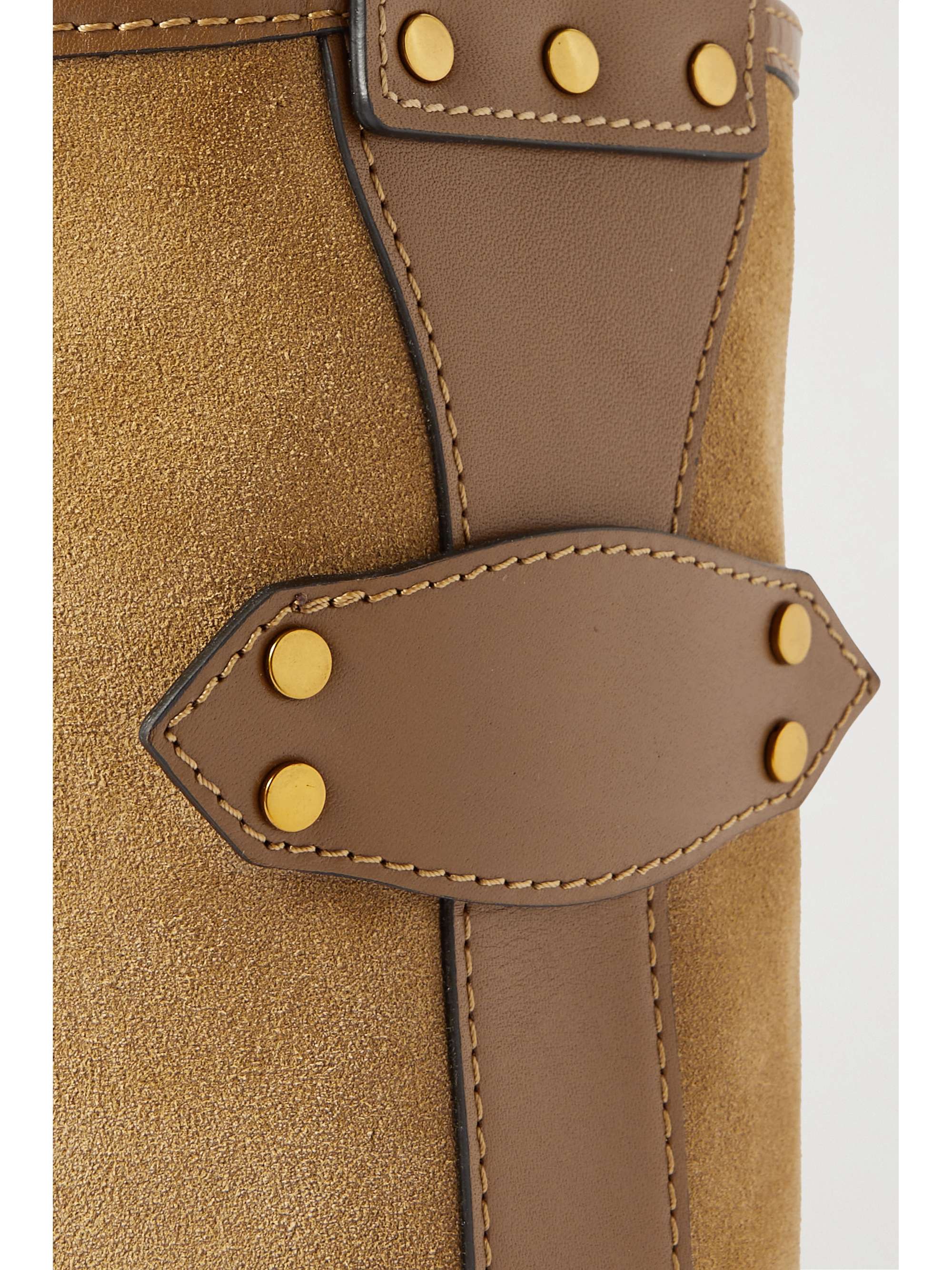 ISABEL MARANT Samara leather-trimmed suede bucket bag | NET-A-PORTER