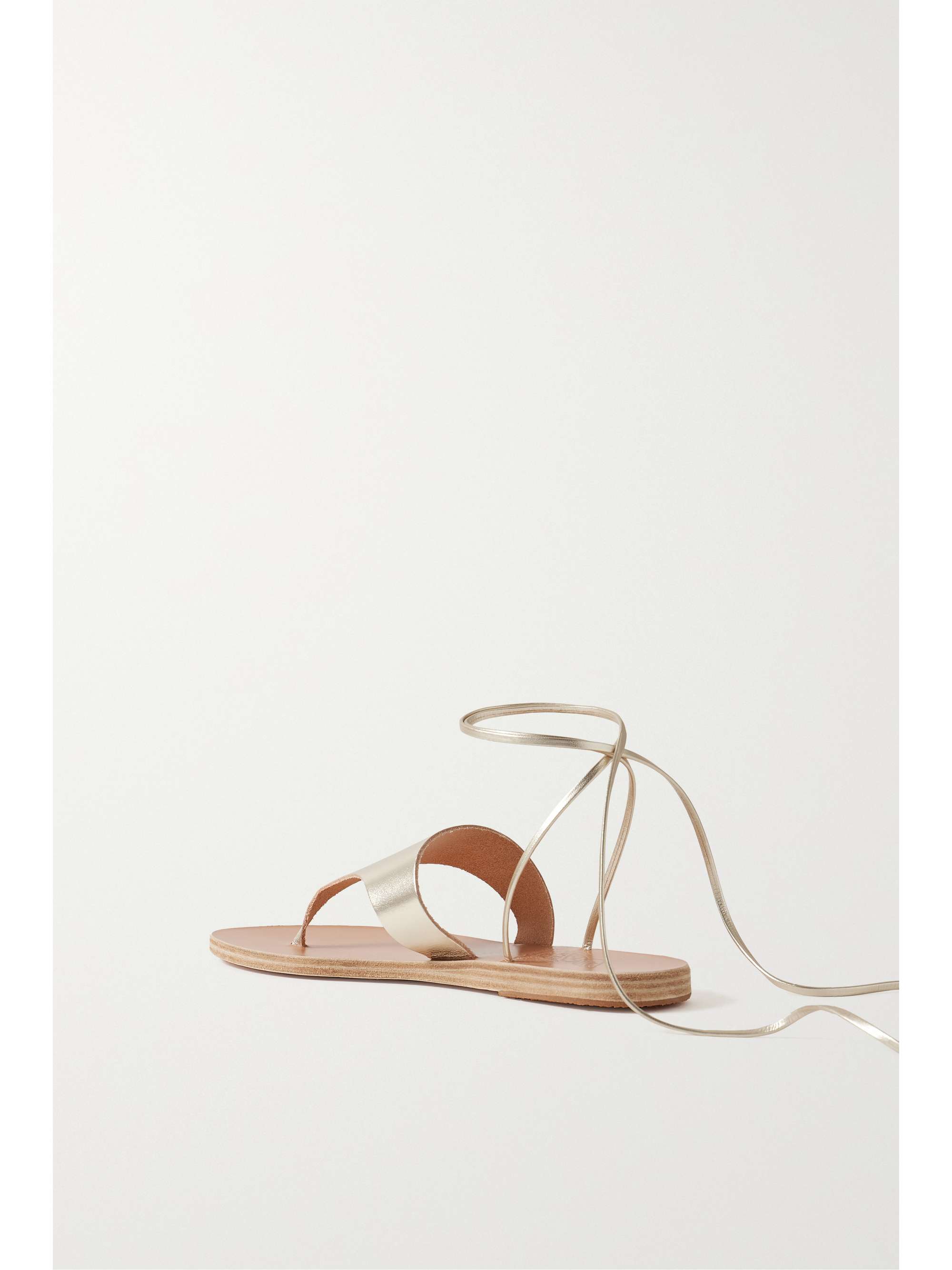 ANCIENT GREEK SANDALS Nychta metallic leather sandals | NET-A-PORTER