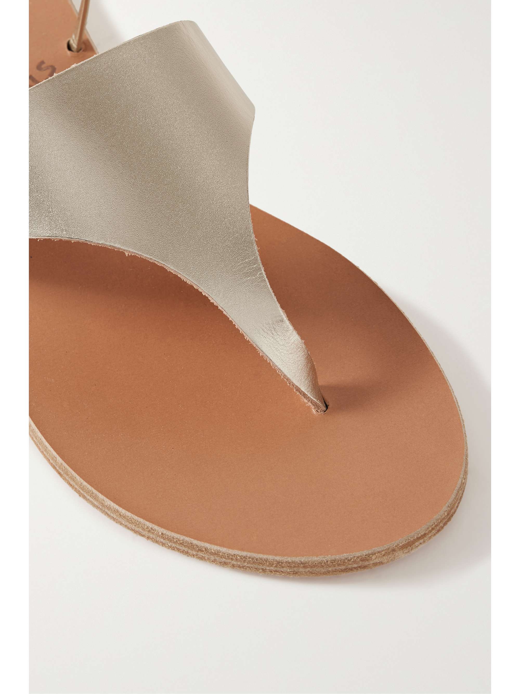 ANCIENT GREEK SANDALS Nychta metallic leather sandals | NET-A-PORTER