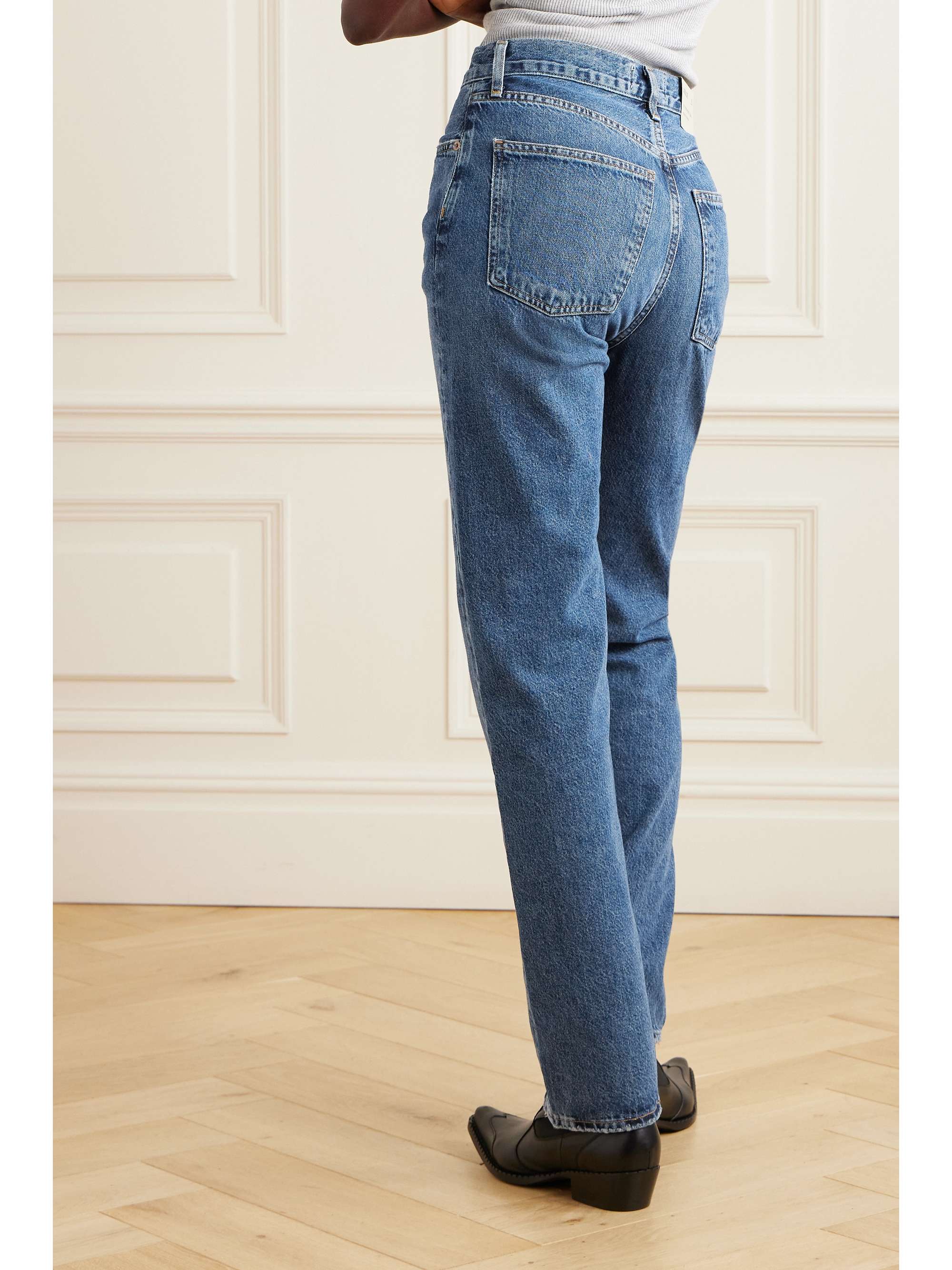 AGOLDE + NET SUSTAIN 90's Pinch Waist Long high-rise straight-leg ...