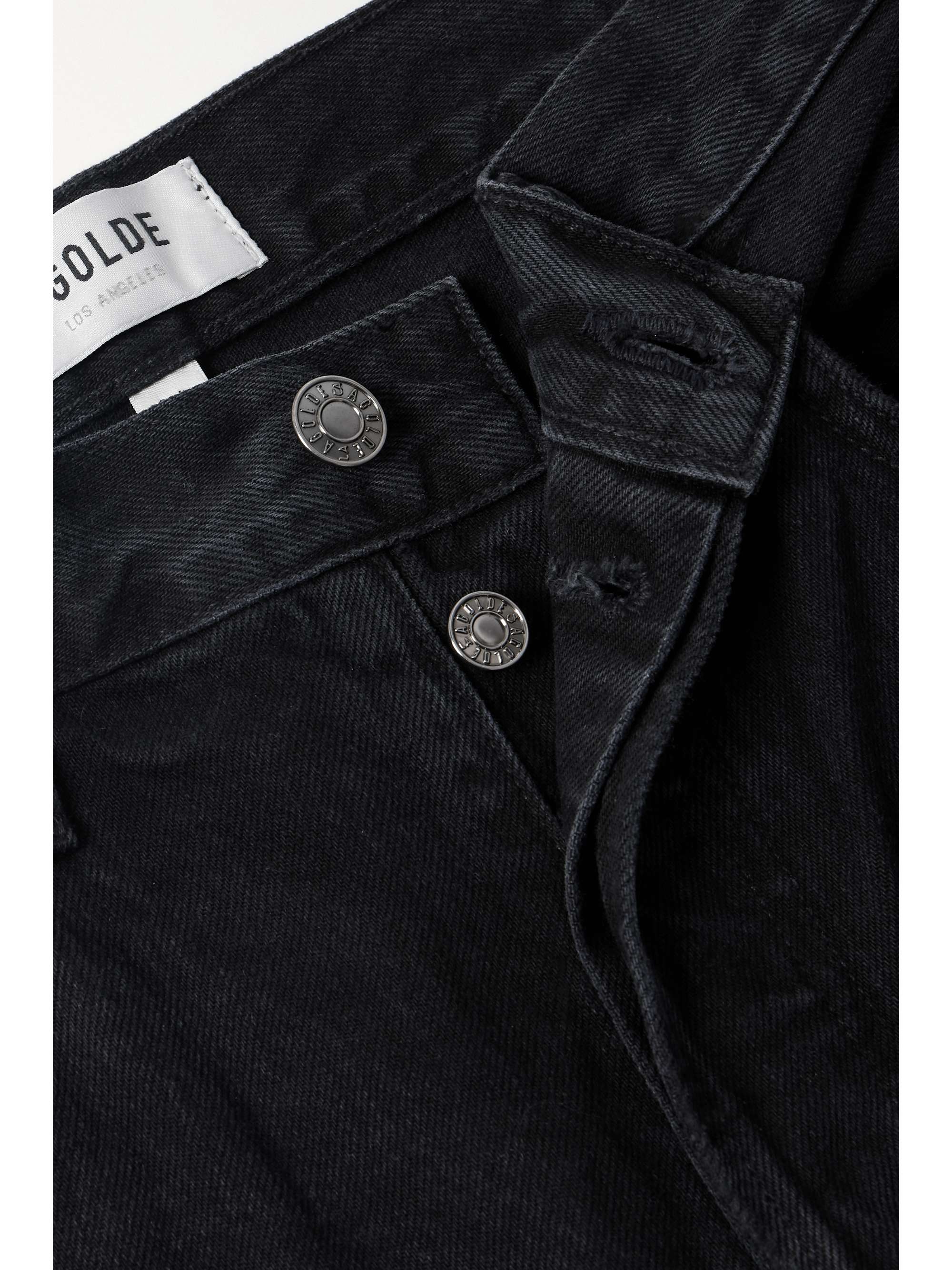 AGOLDE + NET SUSTAIN Ryder recycled leather-paneled high-rise straight ...