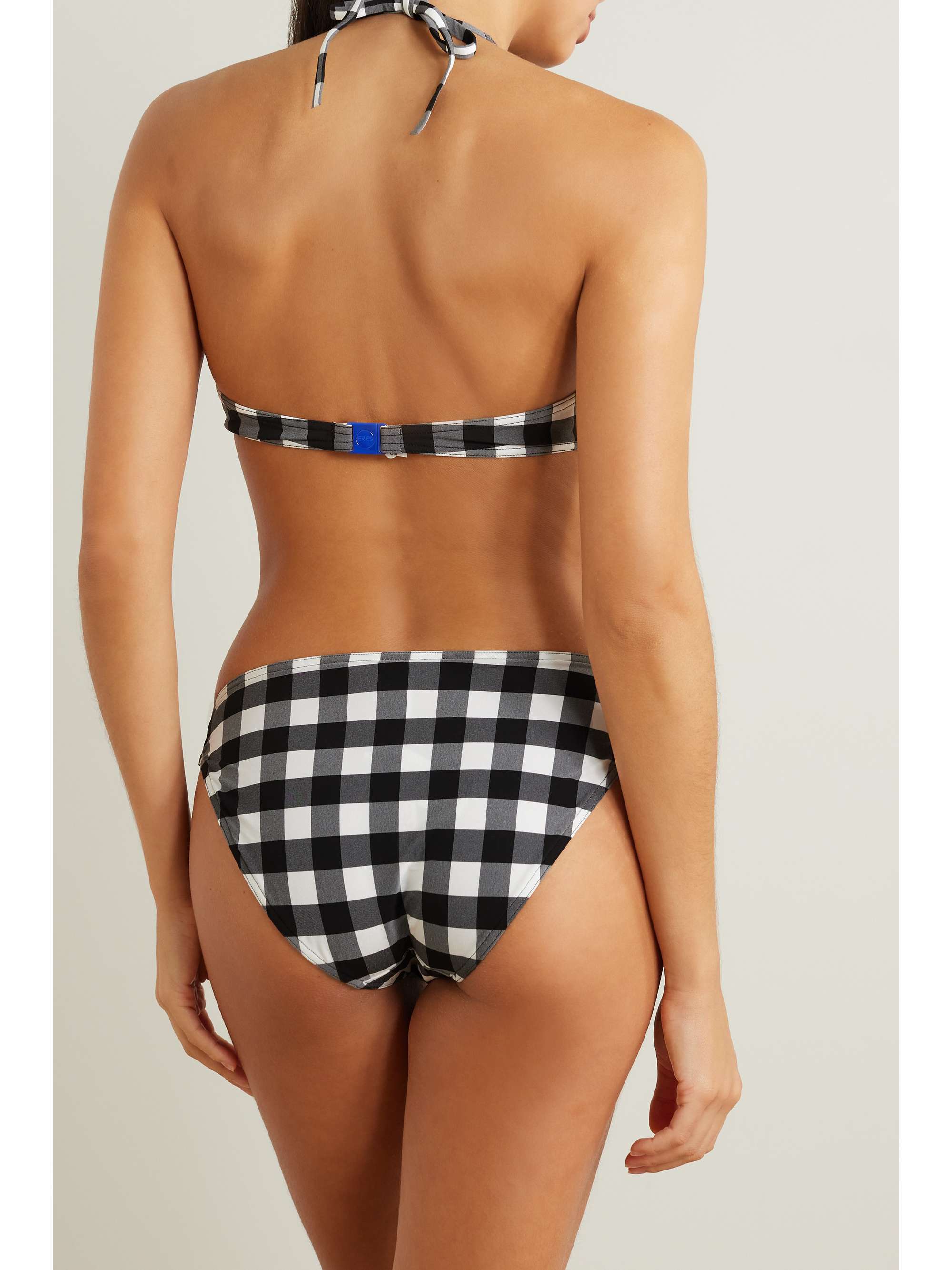 ERES Memphis Ellipse embellished gingham triangle bikini top | NET-A-PORTER