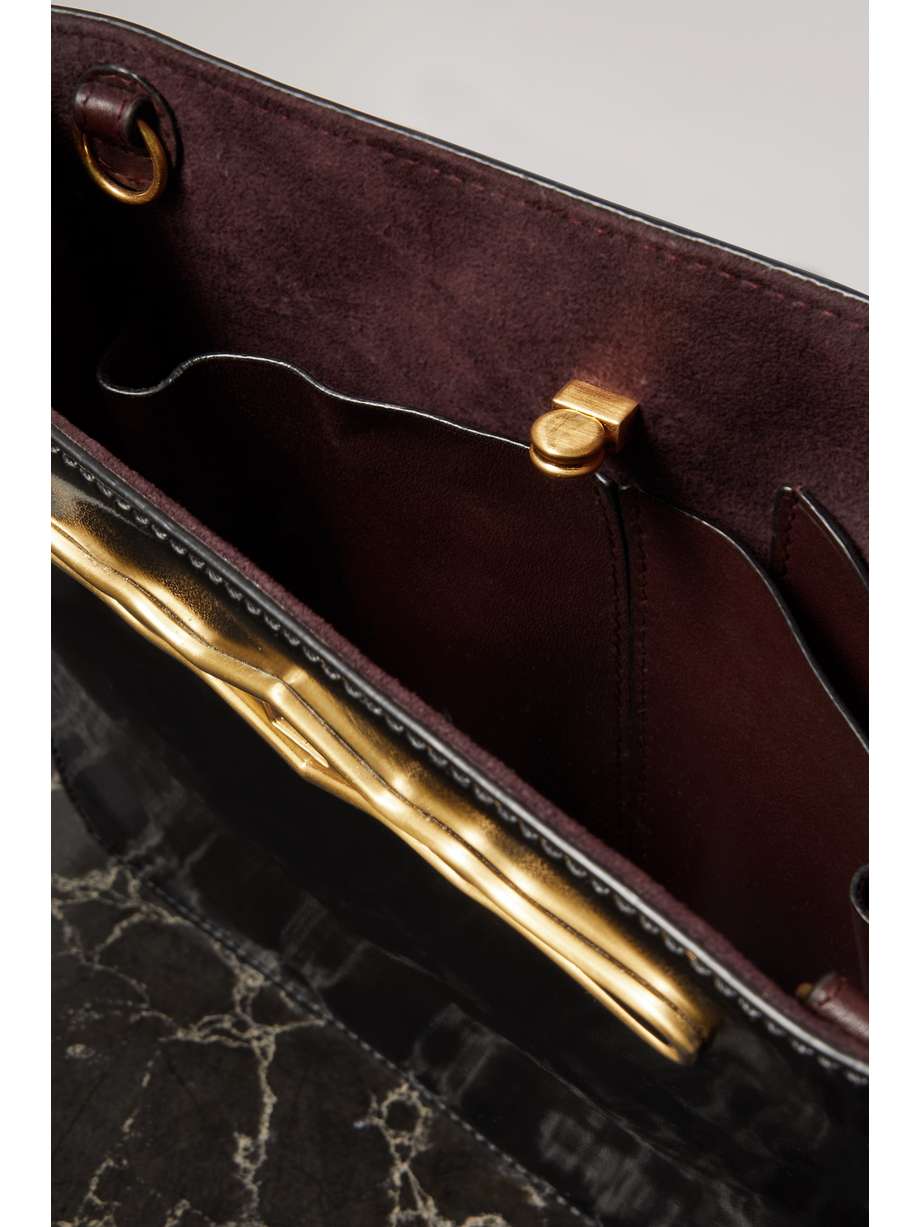 MÉTIER + Fernando Jorge Stowaway embellished patent-leather shoulder ...