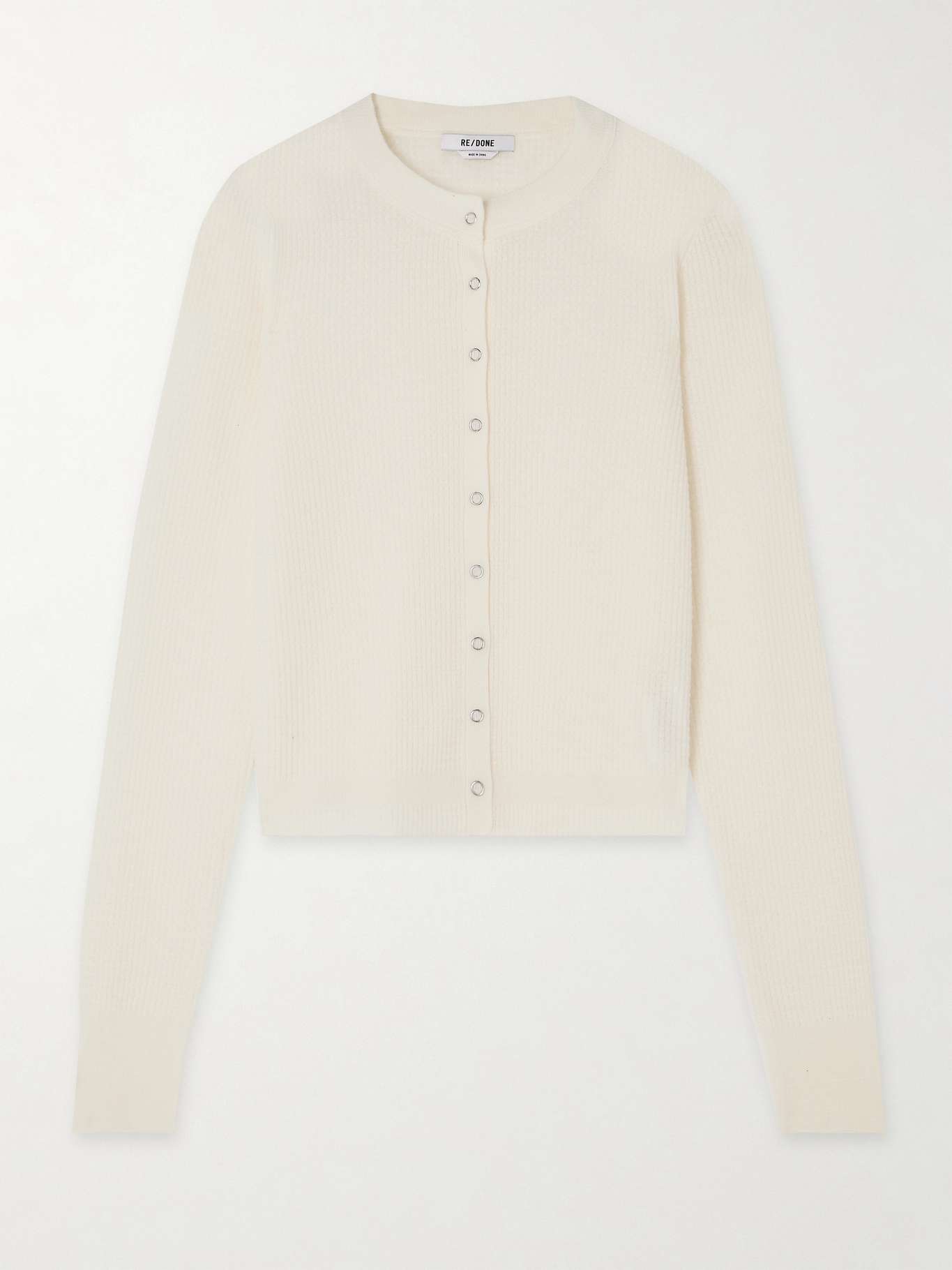 RE/DONE Ribbed-knit wool and cashmere-blend cardigan | NET-A-PORTER