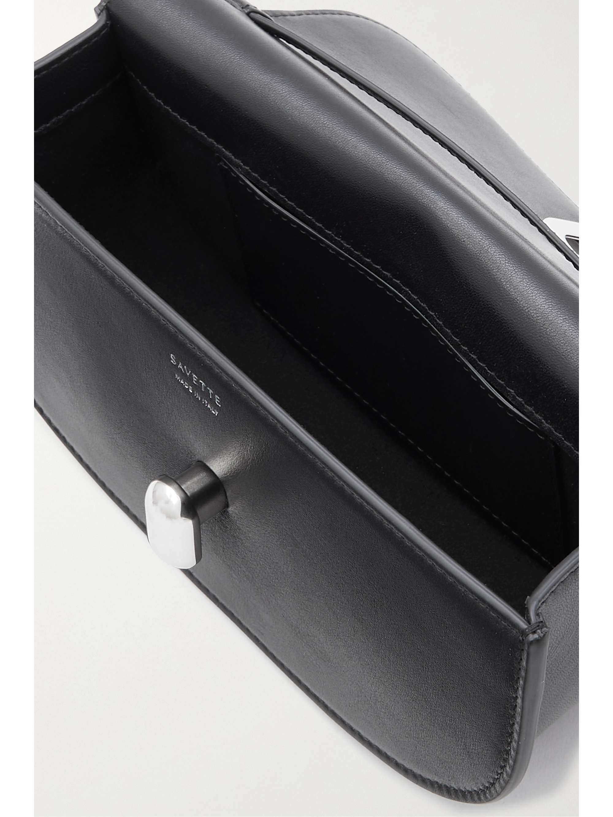 SAVETTE The Tondo Crescent leather shoulder bag | NET-A-PORTER