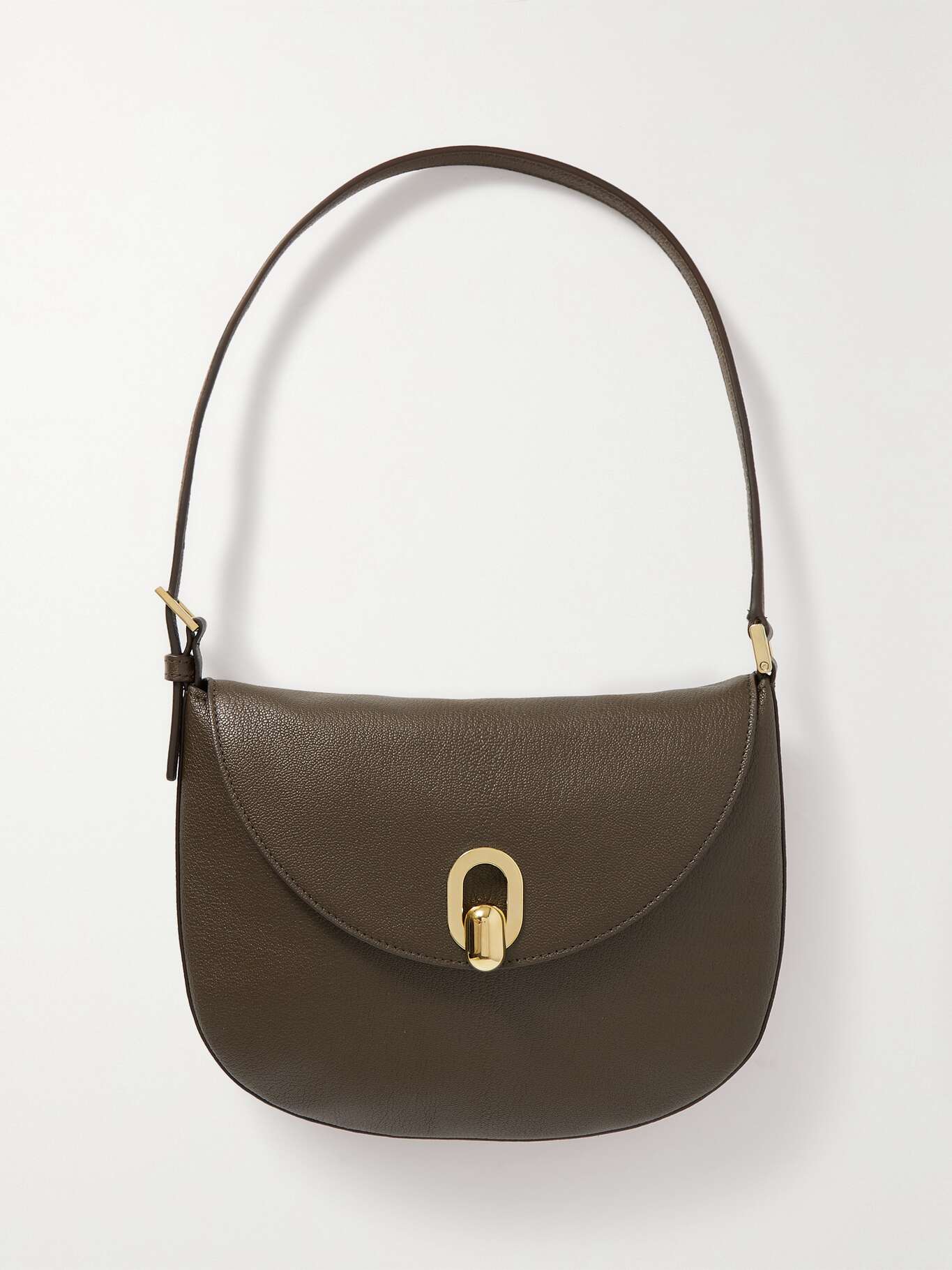 Dark green Tondo small leather shoulder bag | SAVETTE | NET-A-PORTER