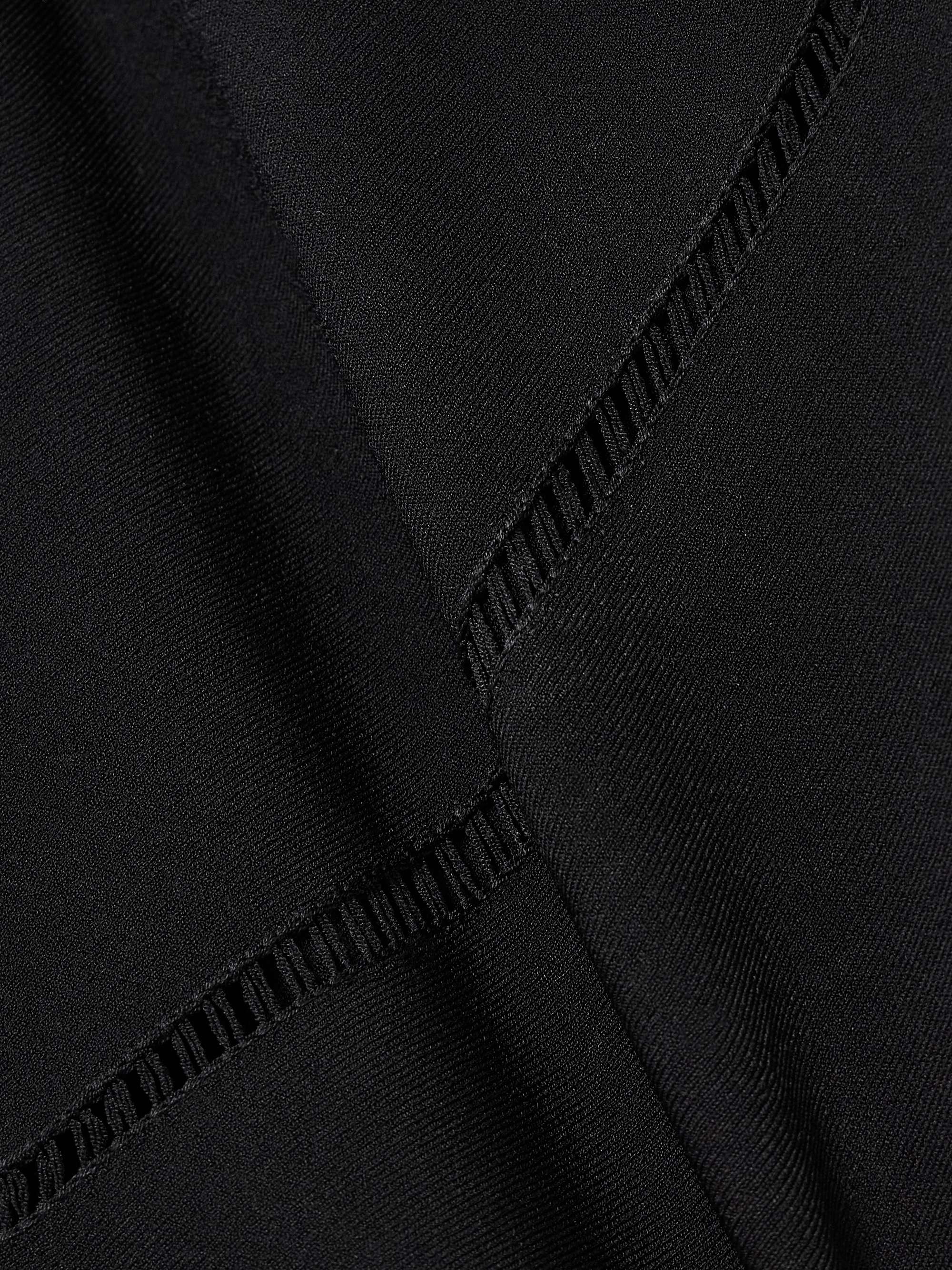 VICTORIA BECKHAM Pointelle-trimmed stretch-knit midi dress | NET-A-PORTER