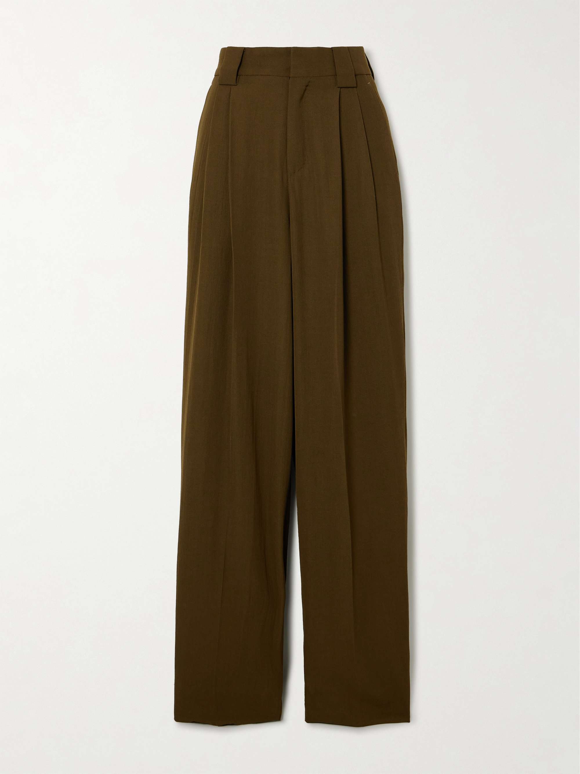 PETAR PETROV Evidence pleated wool-blend twill wide-leg pants | NET-A-PORTER