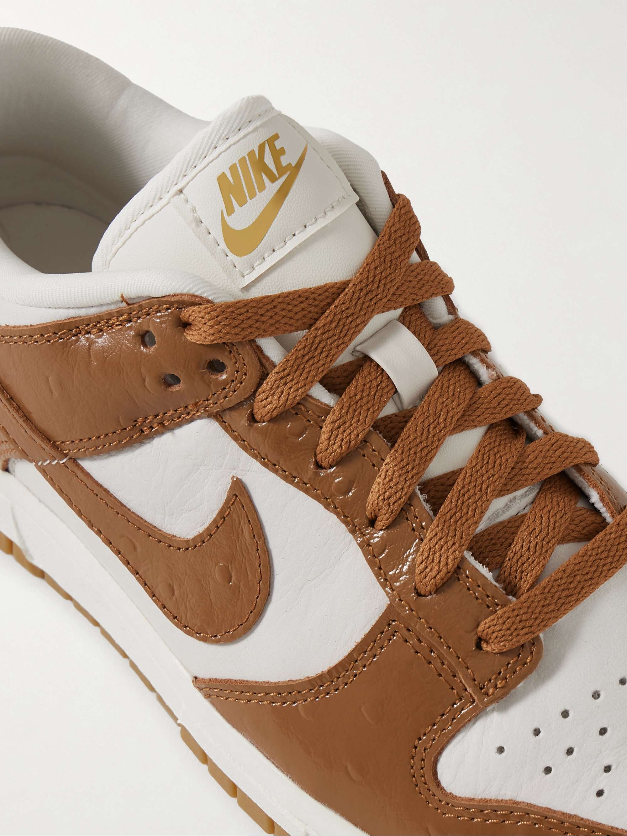 NIKE Dunk Low LX NBHD smooth and textured-leather sneakers | NET-A-PORTER