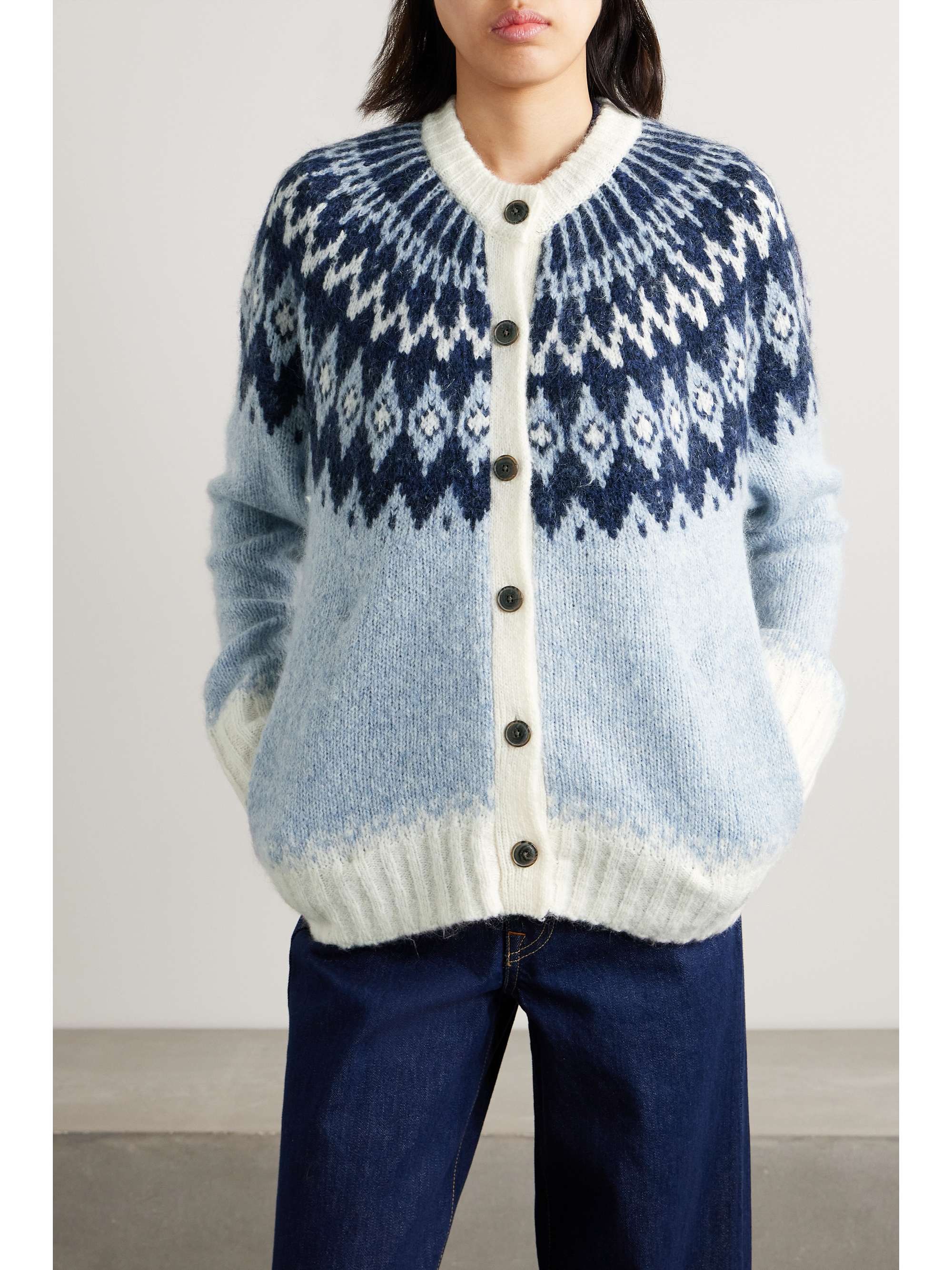 ALEX MILL Ashwood Fair Isle recycled intarsia-knit cardigan | NET-A-PORTER