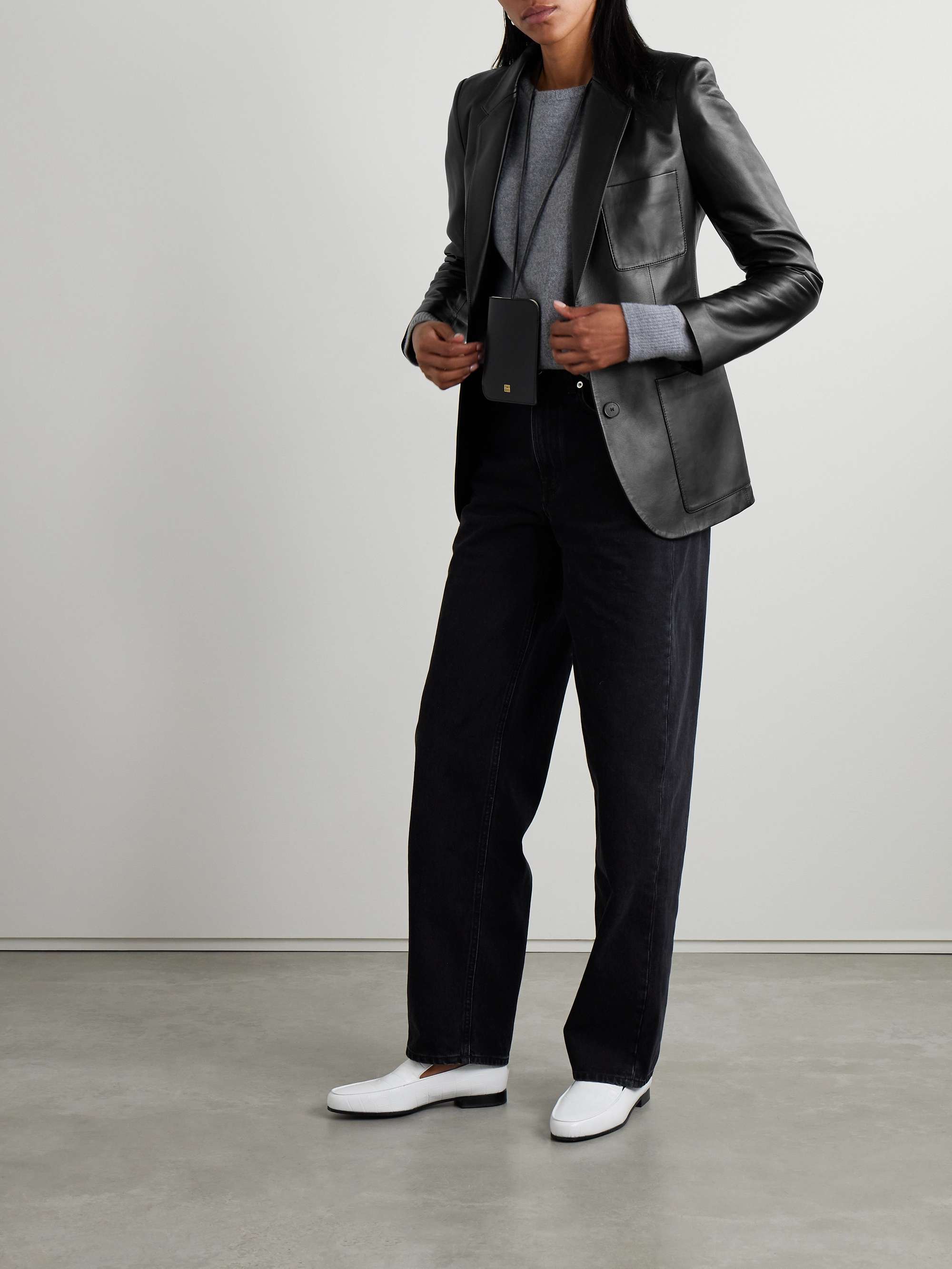 JOSEPH Jacques leather blazer | NET-A-PORTER