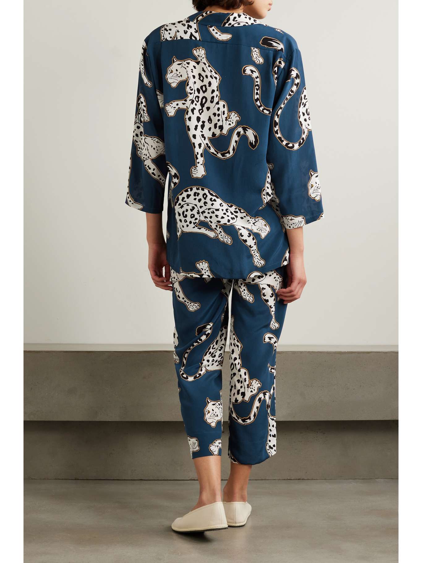 OLIVIA VON HALLE Casablanca printed silk crepe de chine pajamas | NET-A ...