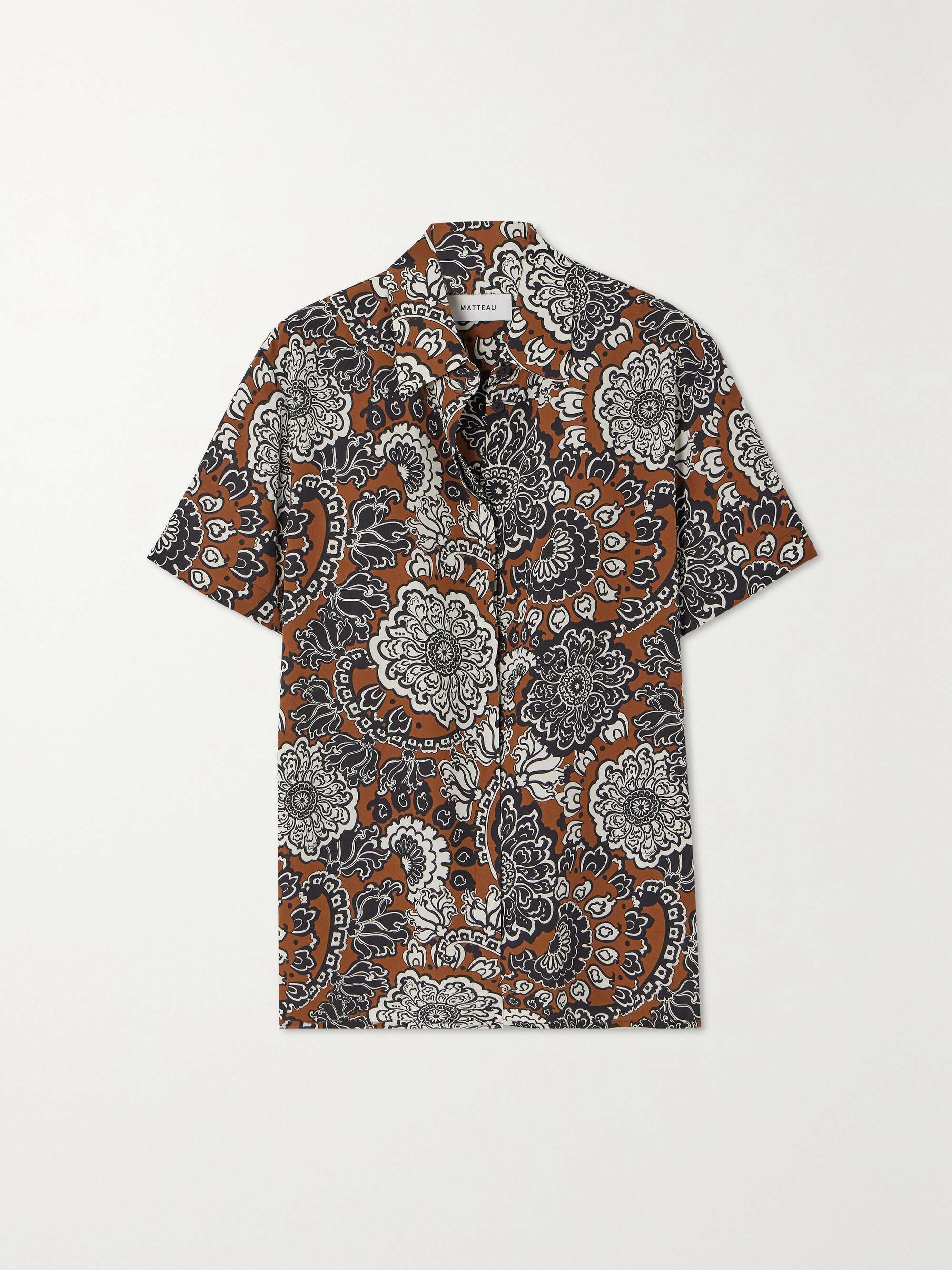 MATTEAU + NET SUSTAIN printed organic silk shirt | NET-A-PORTER