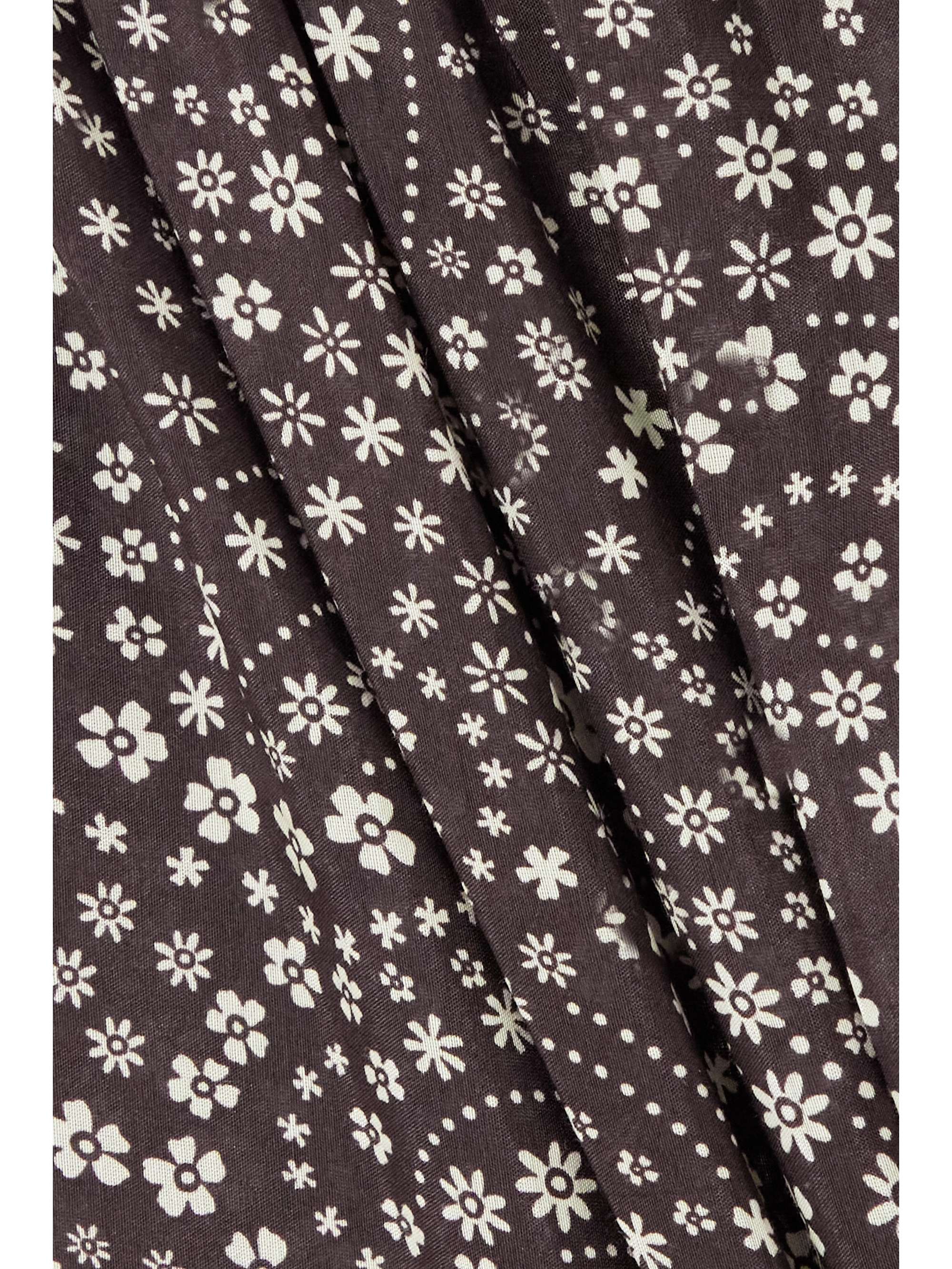 MATTEAU + NET SUSTAIN Crew floral-print organic cotton and silk-blend ...