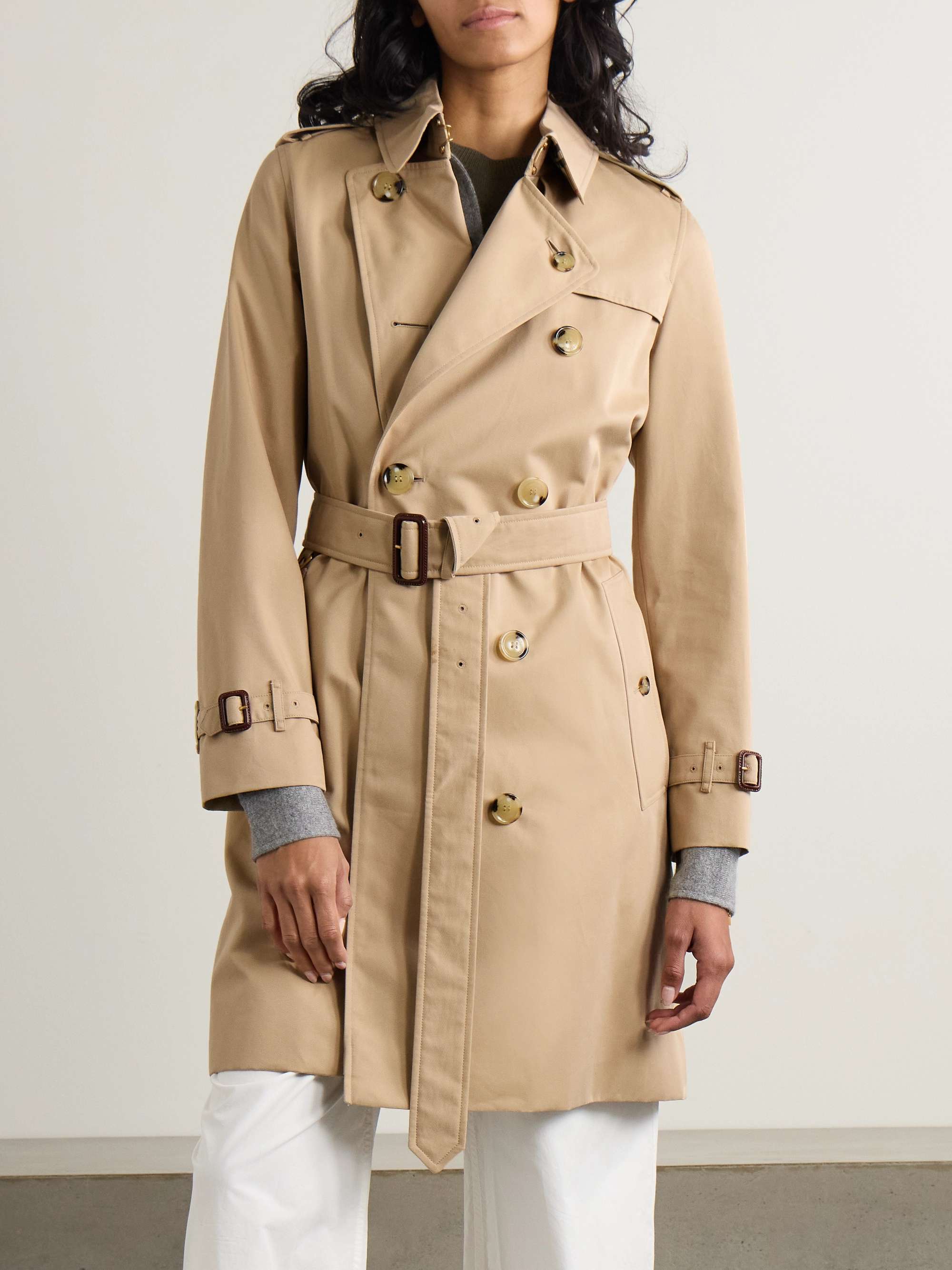 BURBERRY Kensington organic cotton-gabardine trench coat | NET-A-PORTER