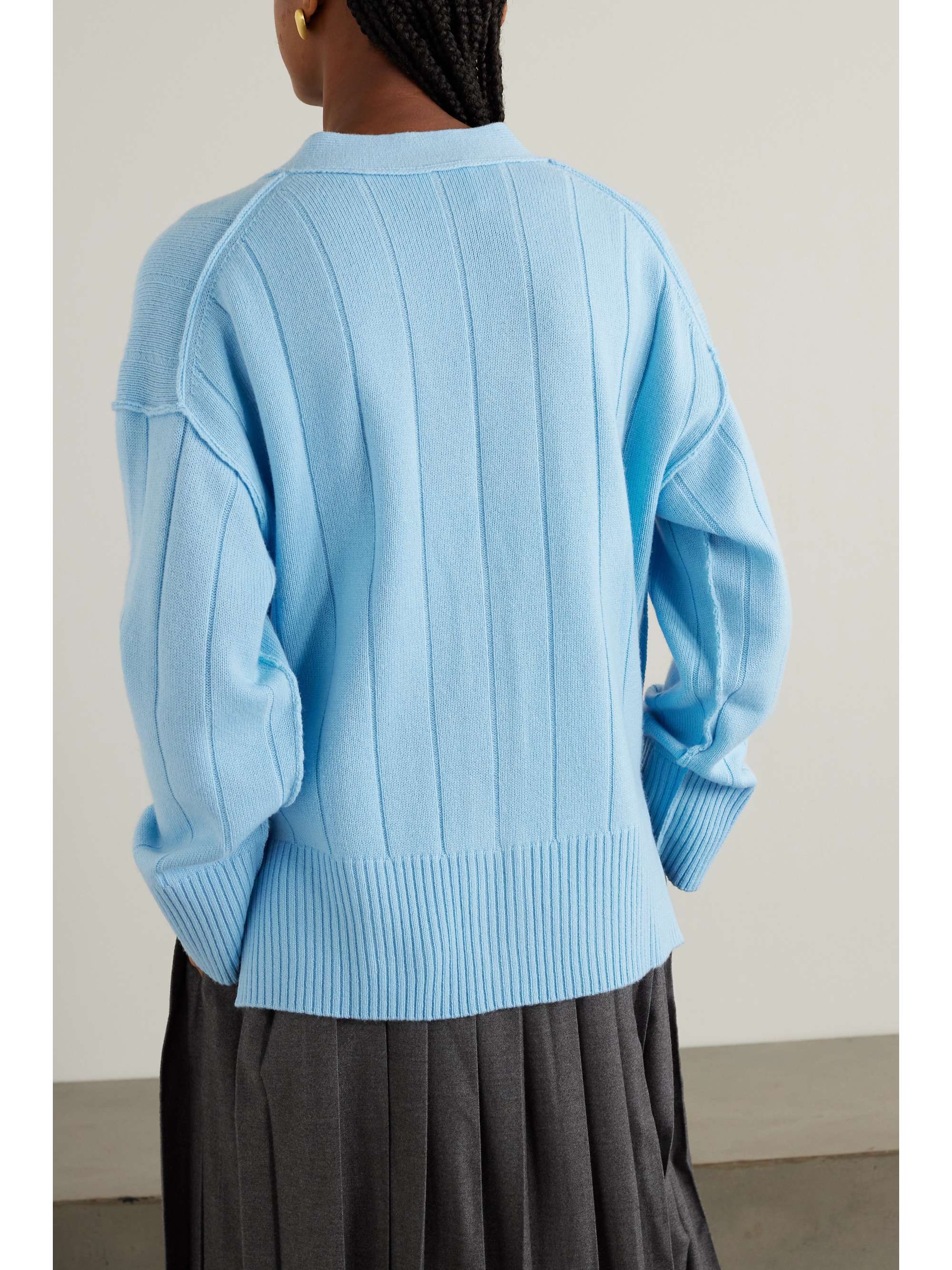 ALLUDE Ribbed wool and cashmere-blend cardigan | NET-A-PORTER