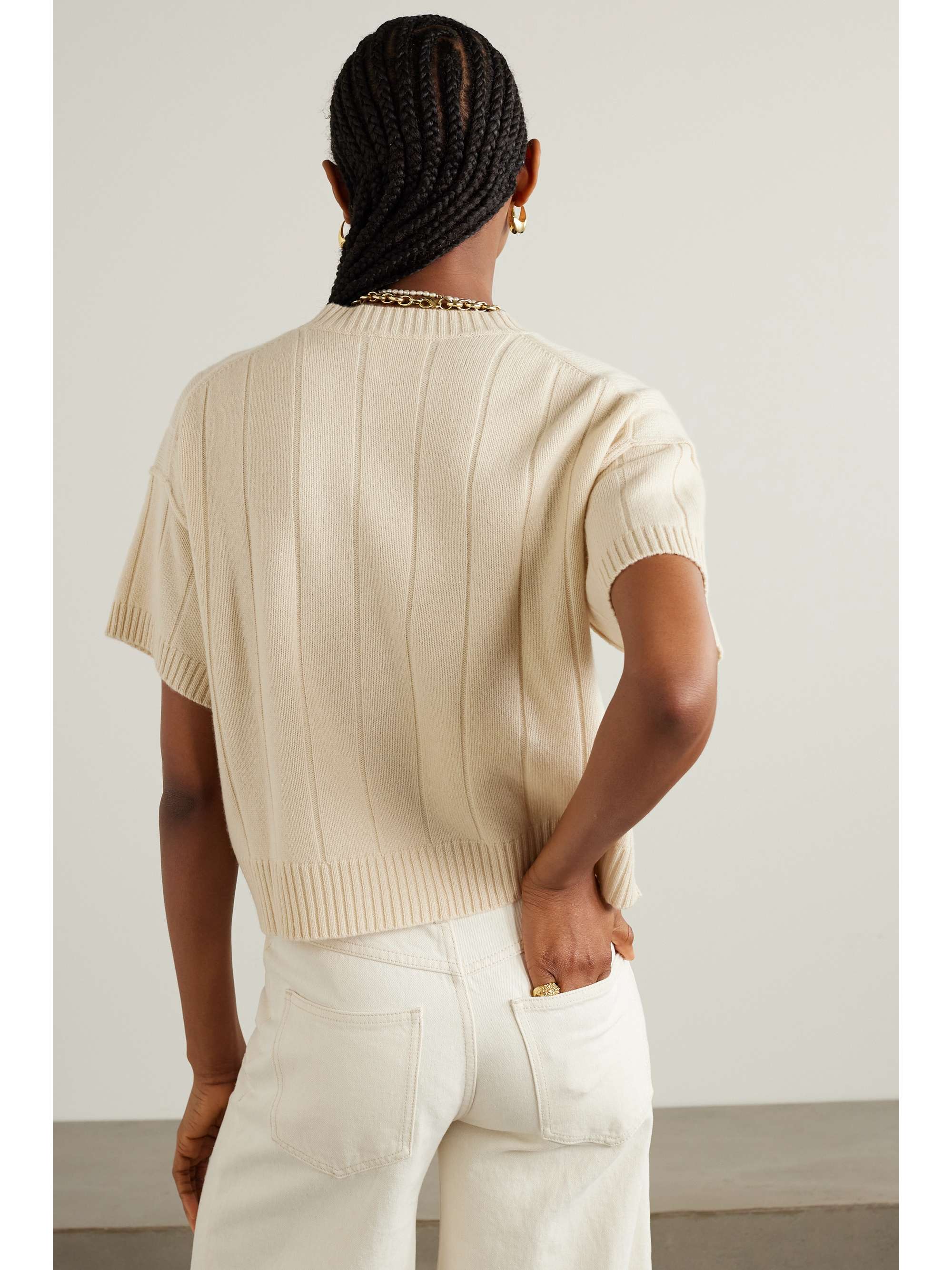 ALLUDE Ribbed wool and cashmere-blend sweater | NET-A-PORTER