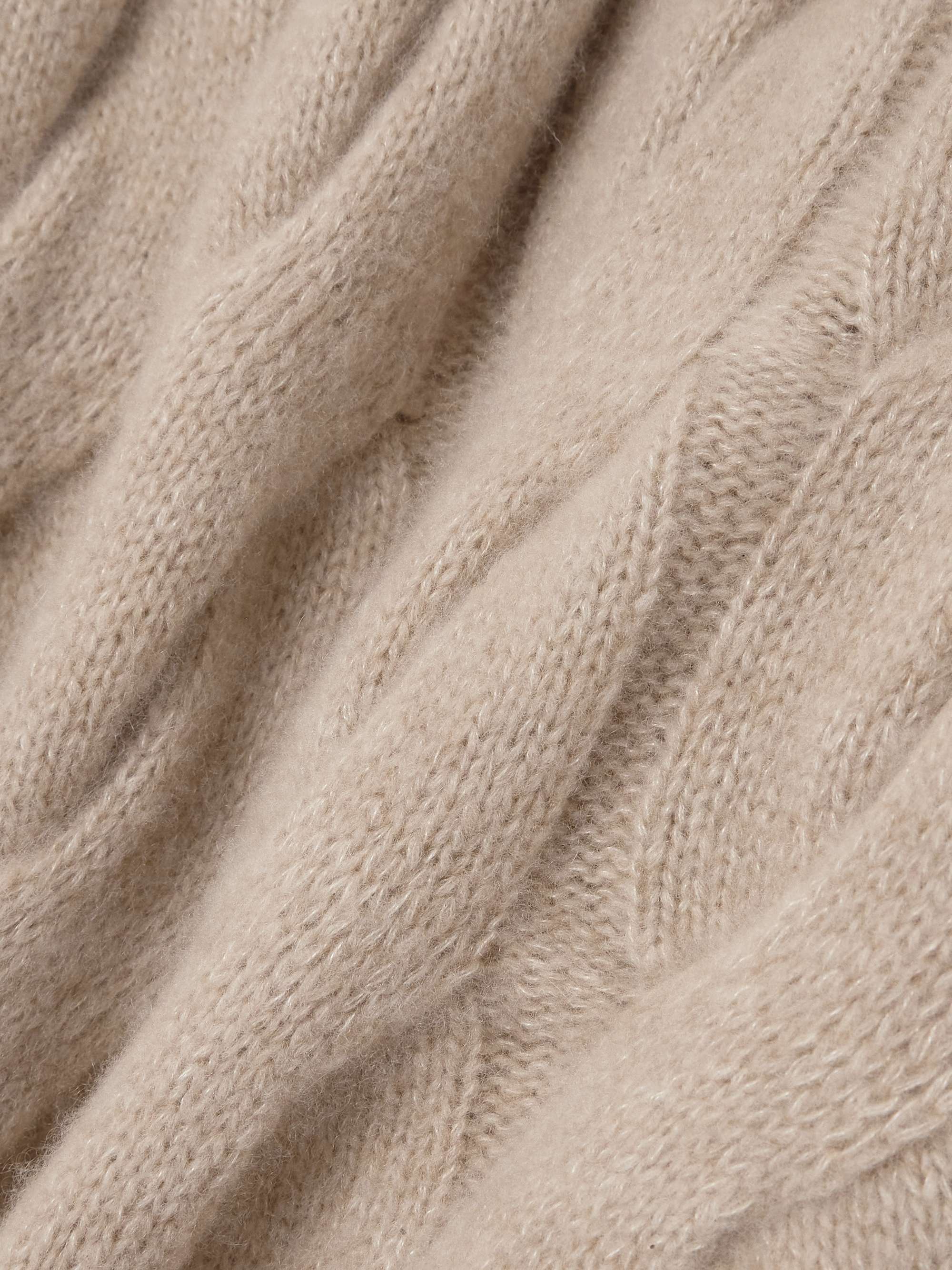 ALLUDE Cable-knit cashmere and silk-blend sweater | NET-A-PORTER