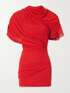 Red La Robe Castagna ruffled pleated crepe mini dress | JACQUEMUS | NET ...