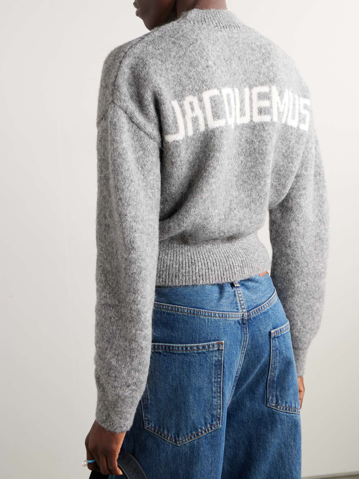 JACQUEMUS Intarsia-knit alpaca-blend sweater | NET-A-PORTER