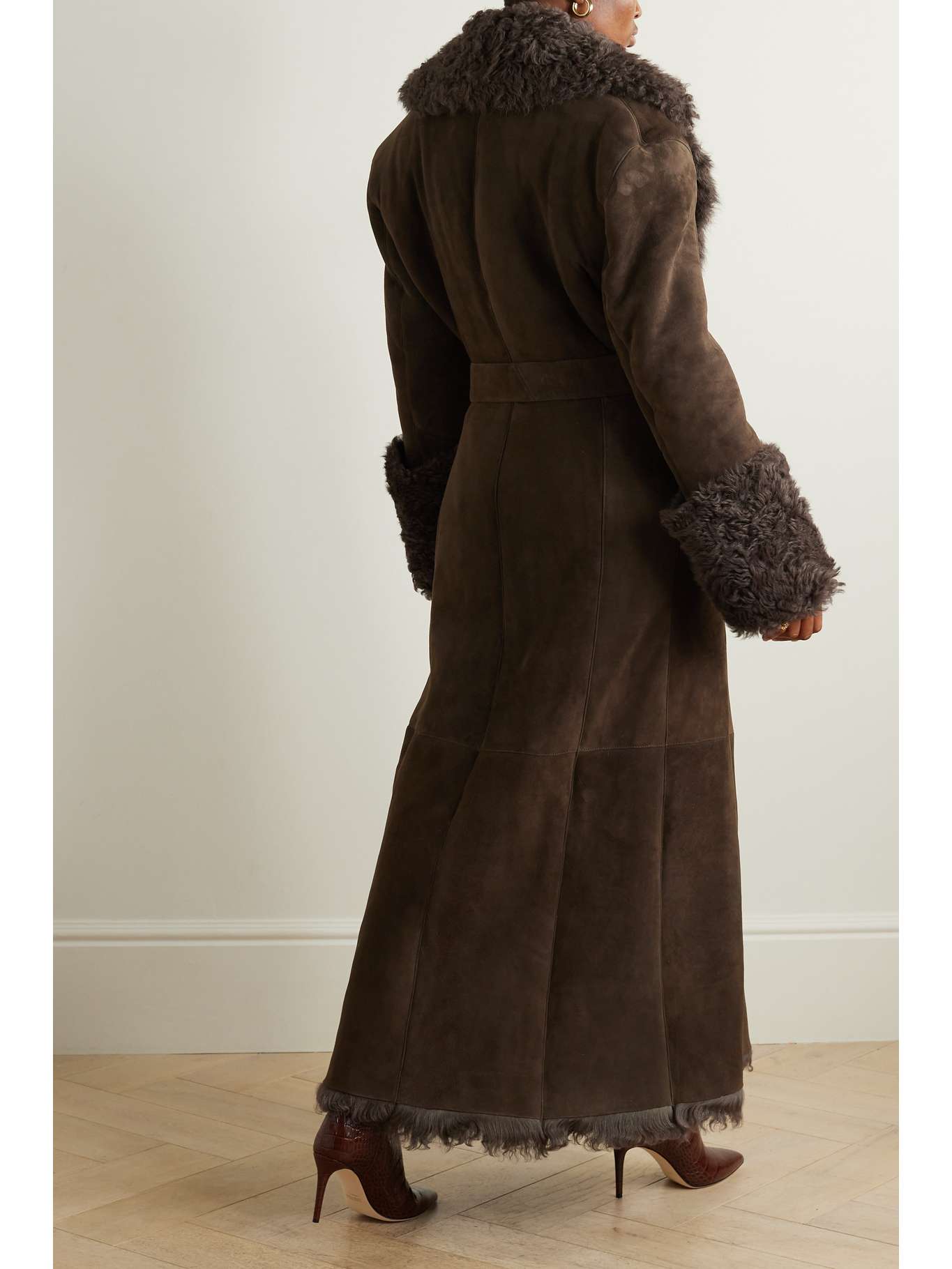 MAGDA BUTRYM Belted shearling coat | NET-A-PORTER
