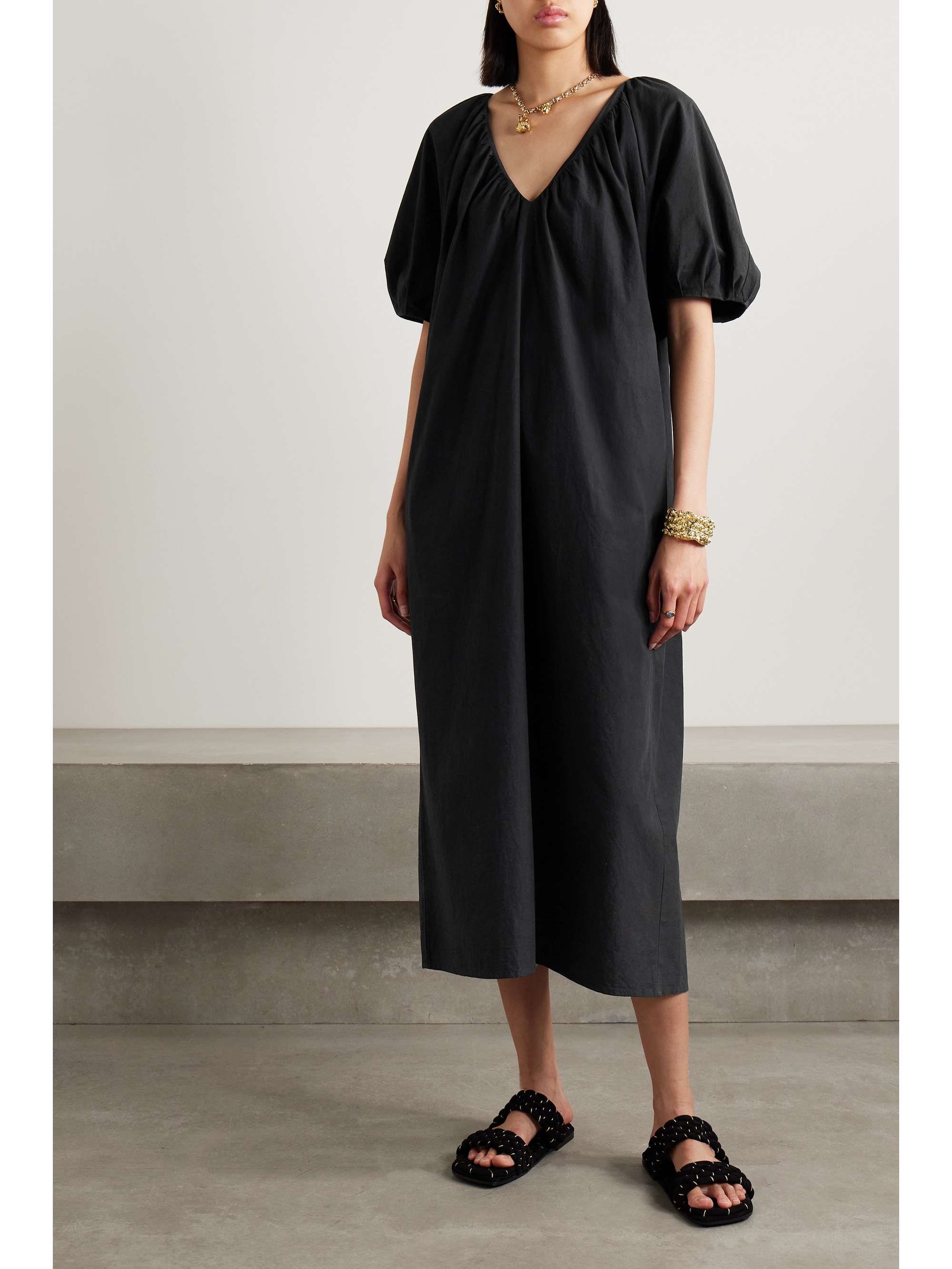 MARA HOFFMAN + NET SUSTAIN Alora belted organic cotton midi dress | NET-A-PORTER