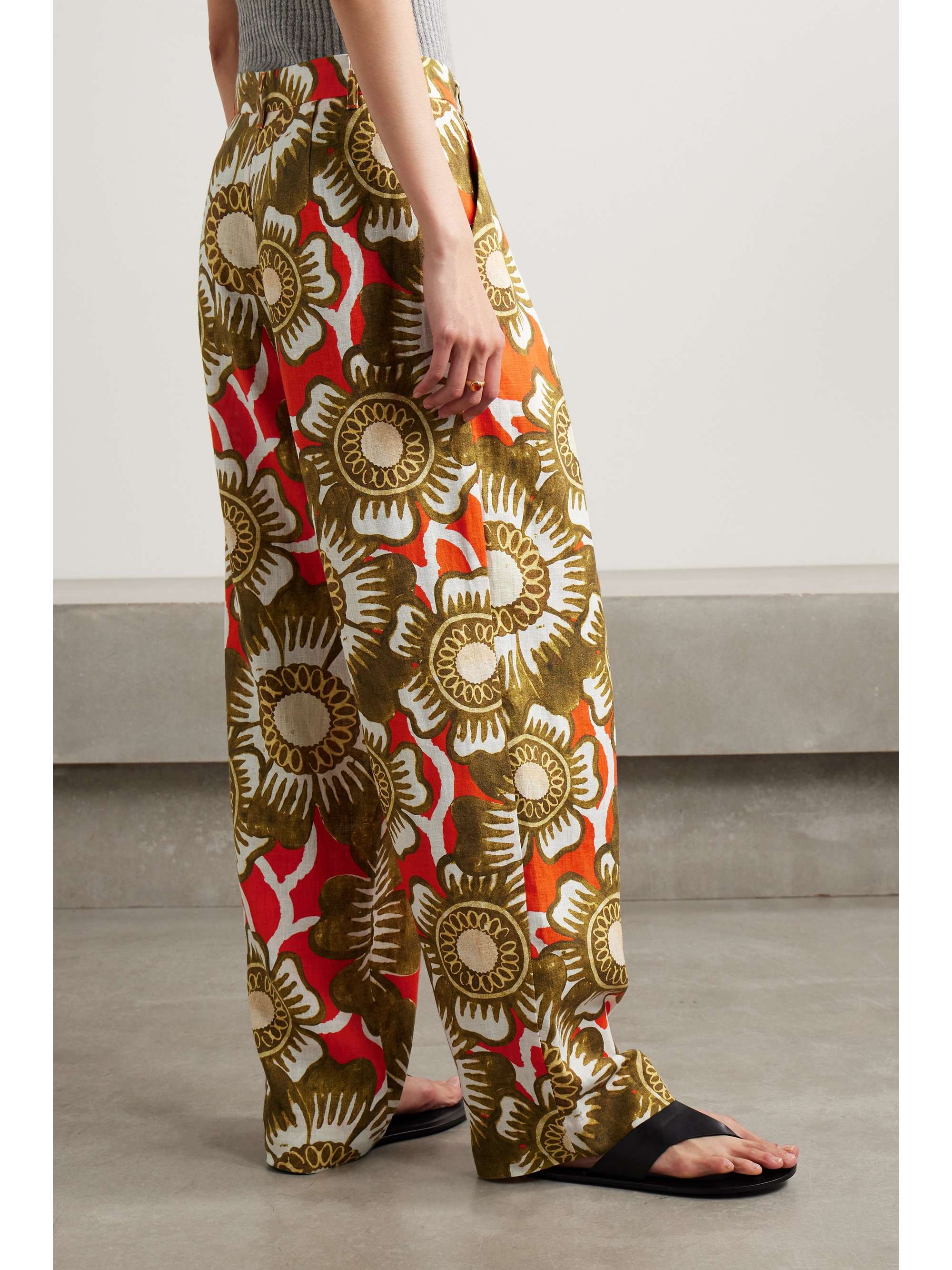MARA HOFFMAN + NET SUSTAIN Marella floral-print hemp wide-leg pants | NET-A-PORTER