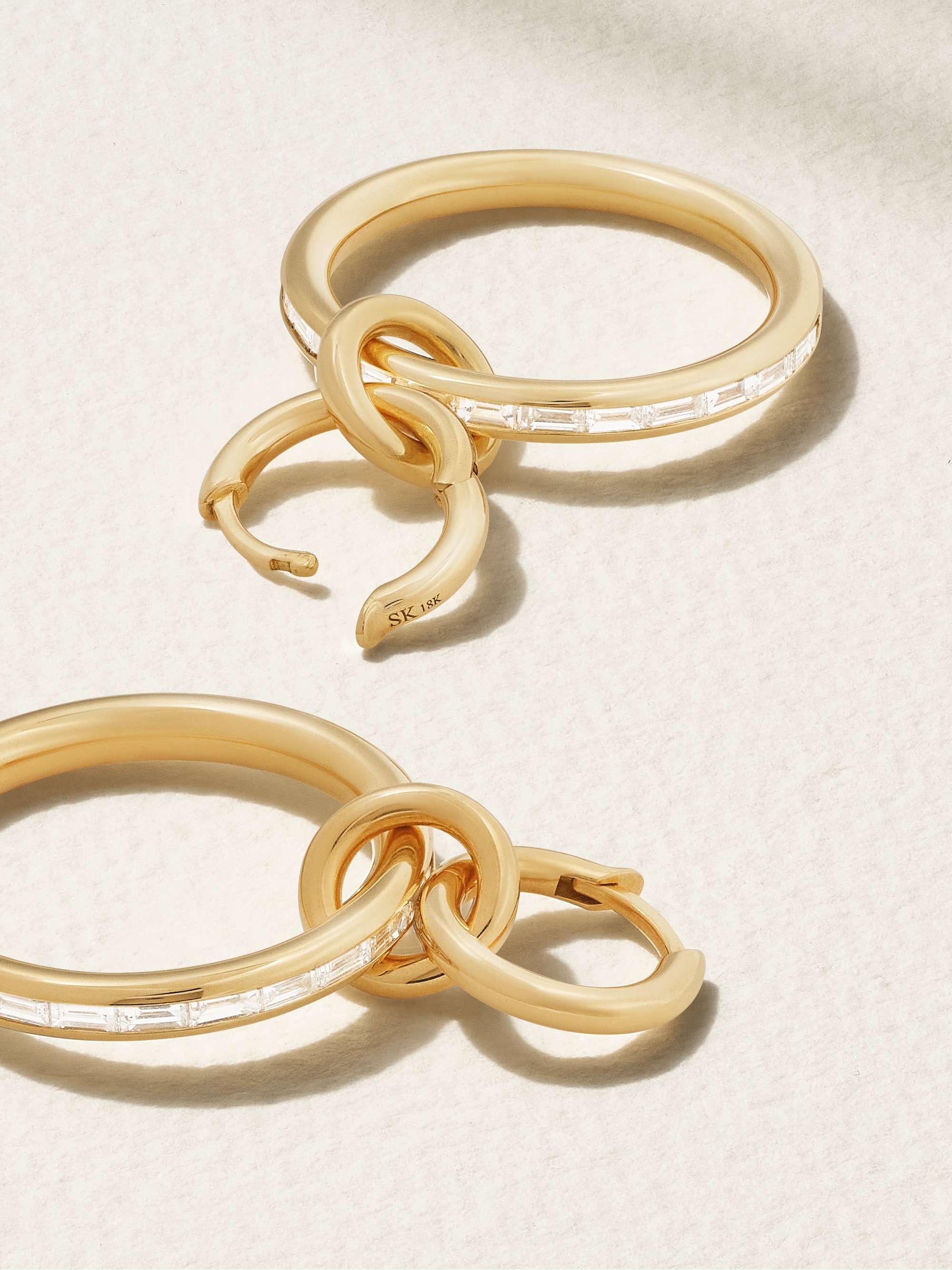 SPINELLI KILCOLLIN Taryn 18-karat gold diamond hoop earrings | NET-A-PORTER