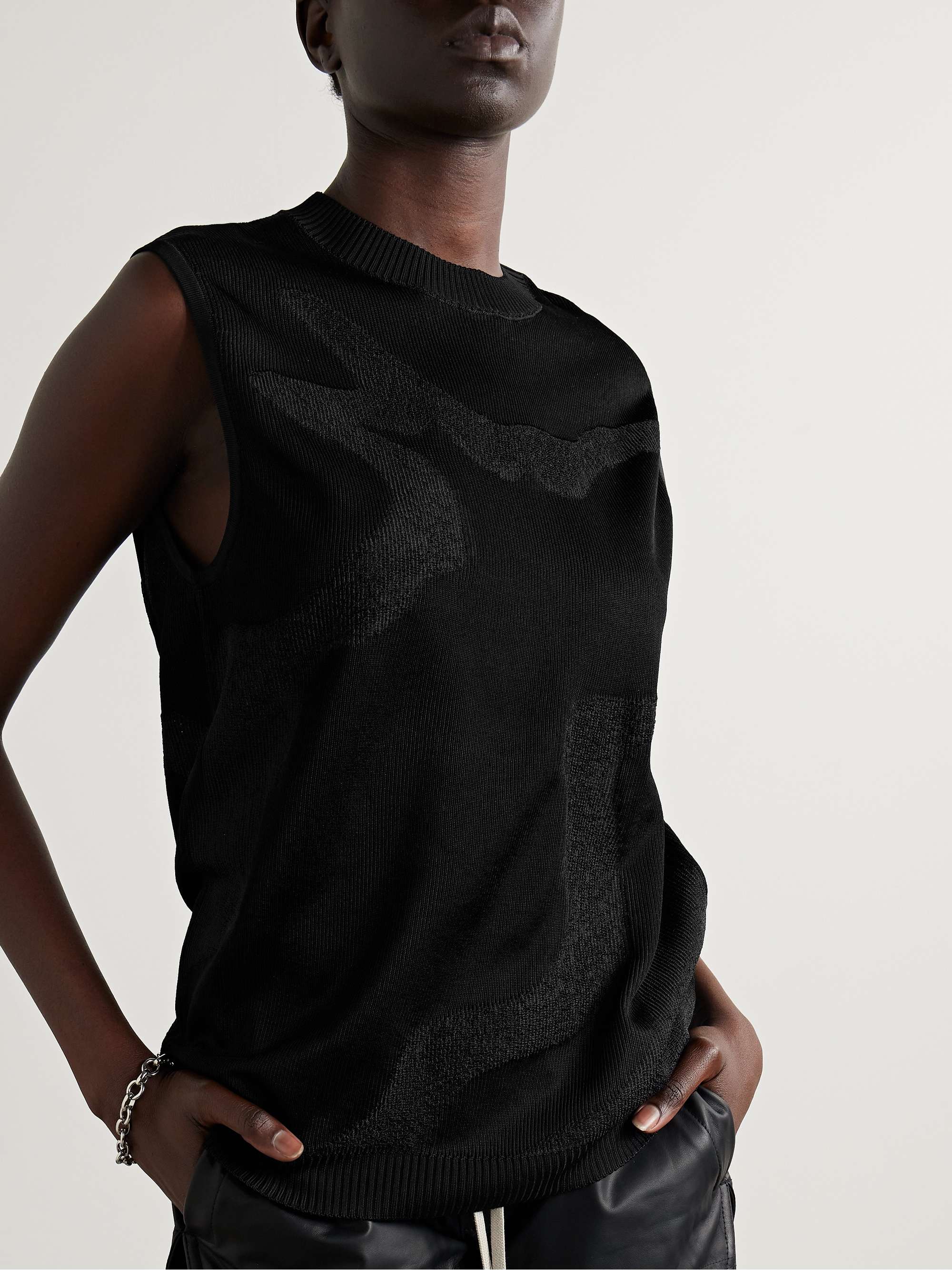 ADIDAS ORIGINALS Jacquard-knit vest | NET-A-PORTER