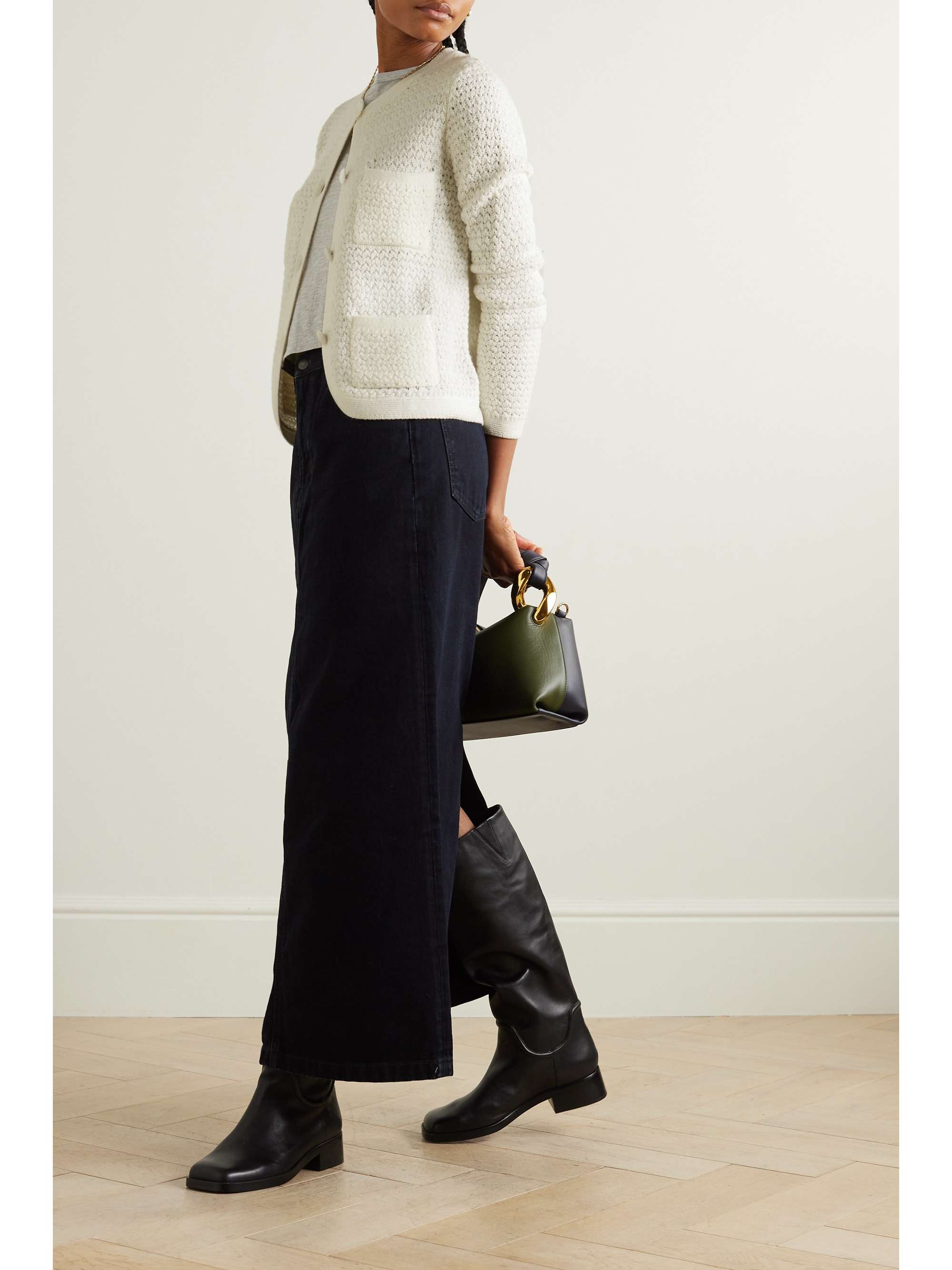 ARCH4 + NET SUSTAIN Tulip crocheted cashmere cardigan | NET-A-PORTER