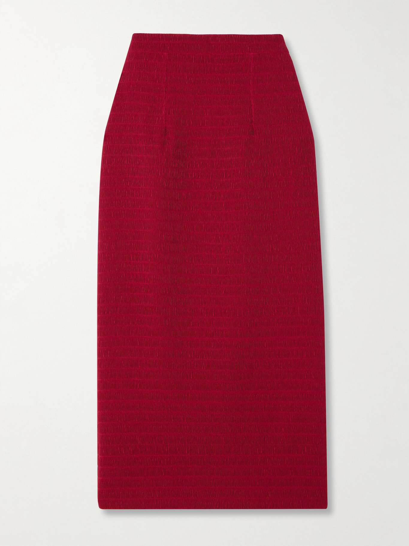 EMILIA WICKSTEAD Idelia smocked satin midi skirt | NET-A-PORTER