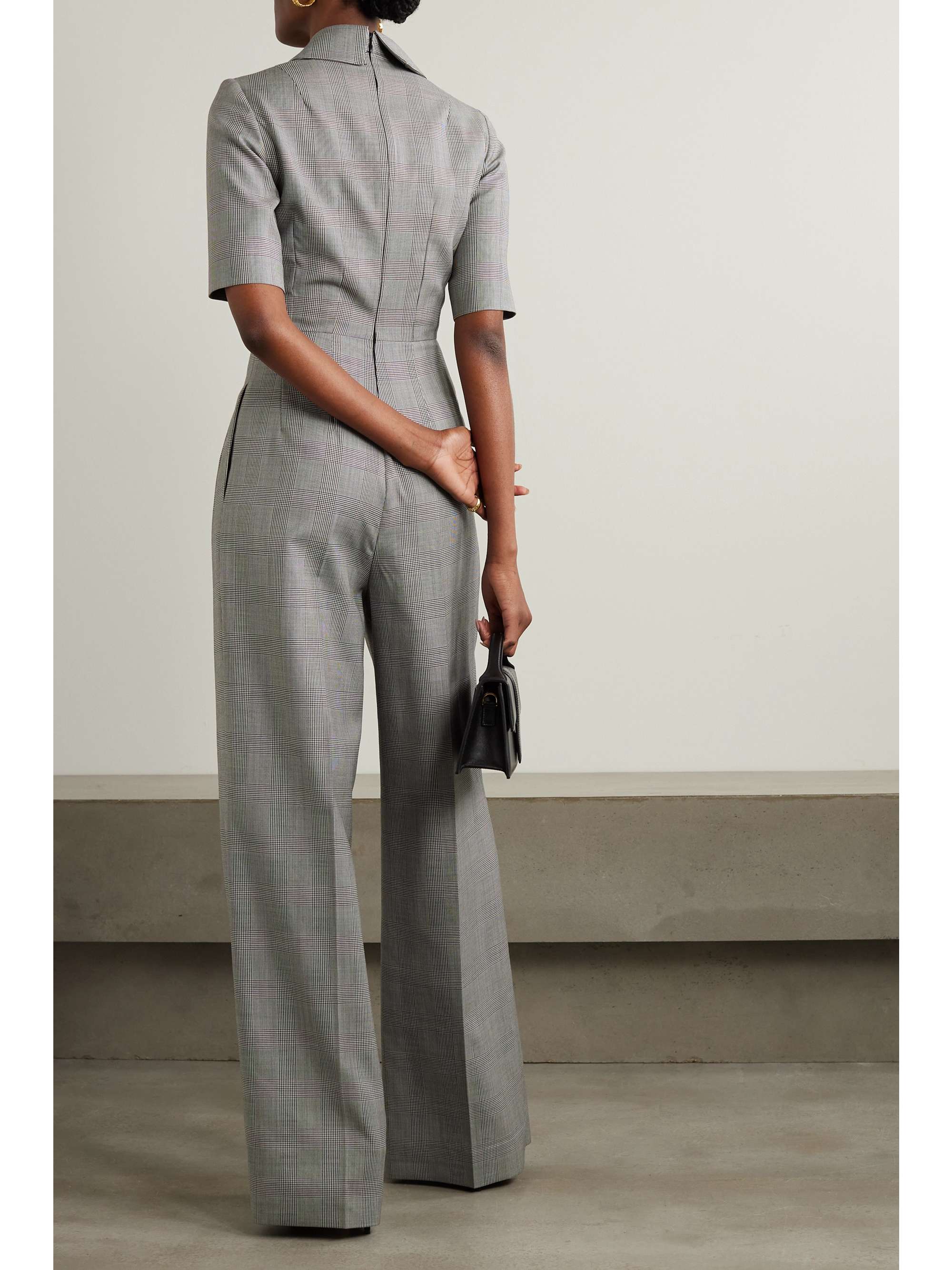 EMILIA WICKSTEAD Elas Prince of Wales checked wool jumpsuit | NET-A-PORTER